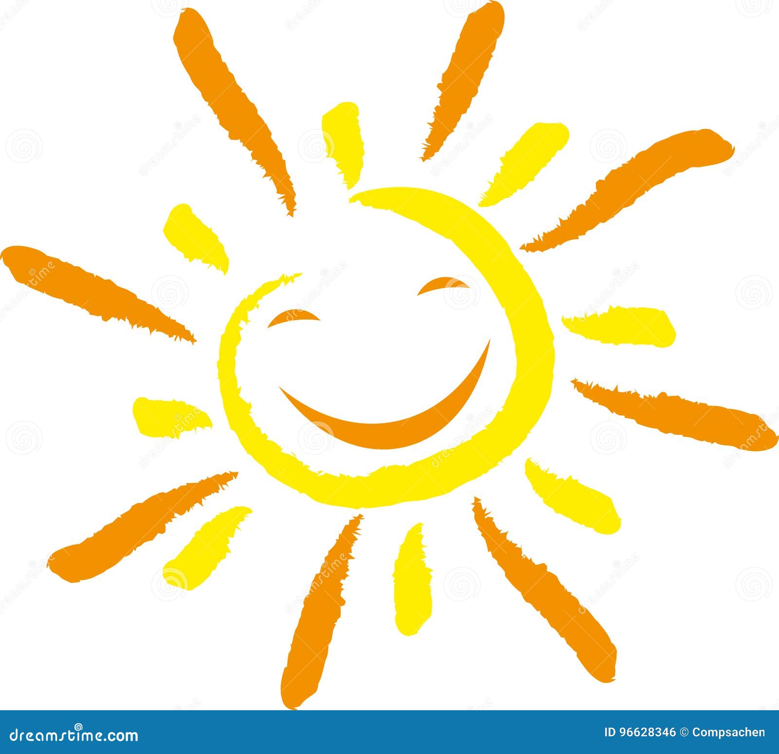 Sun with Smile, Sun and Children`s Logo Stock Vector - Illustration of ...