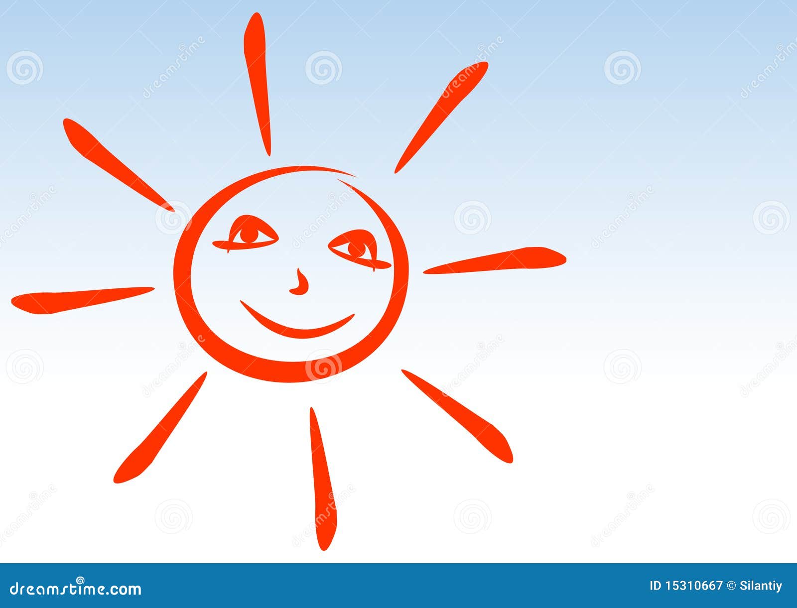 Sun smiles. stock vector. Illustration of cheerful, yellow - 15310667