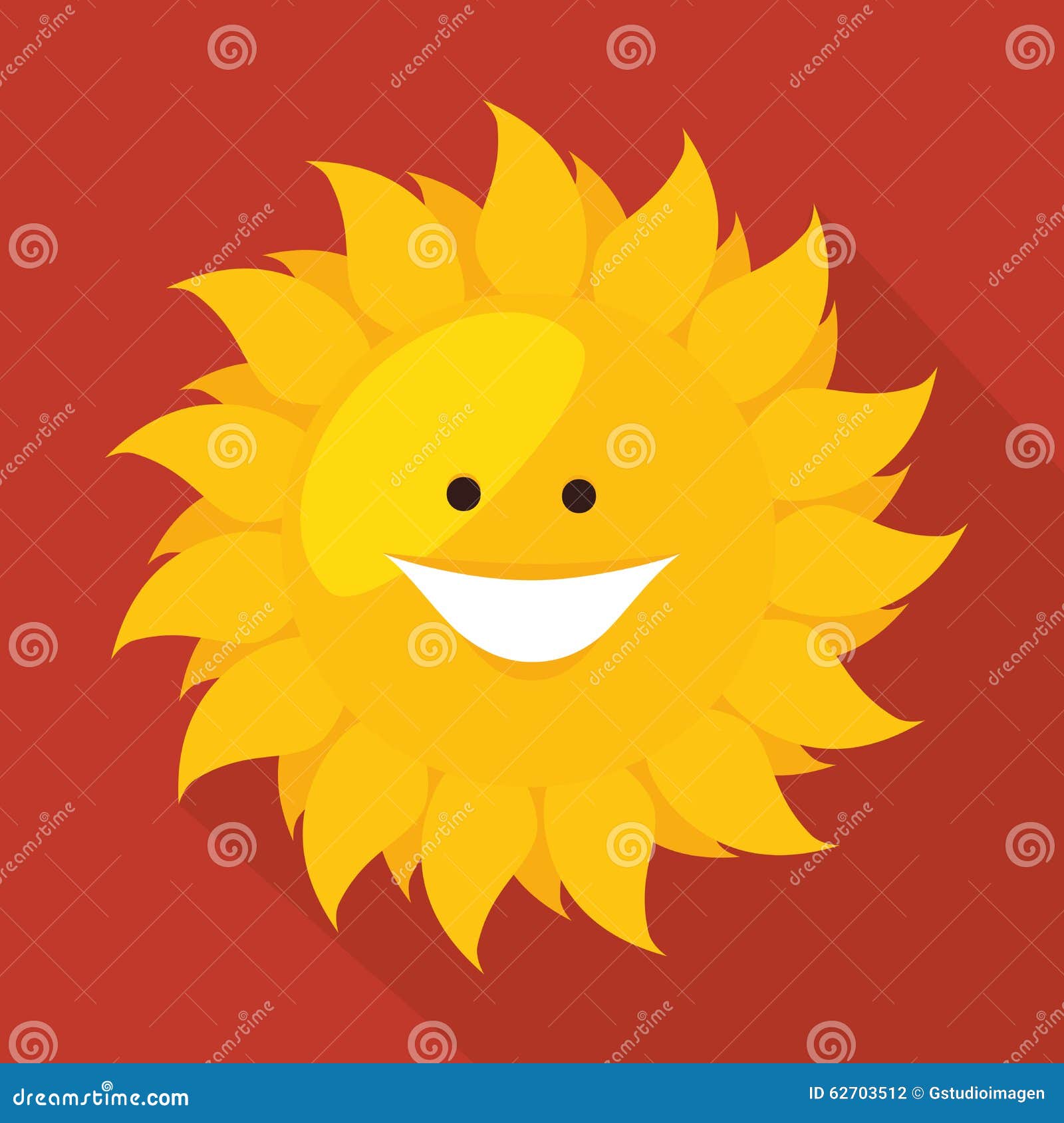 Sun smiling cartoon stock illustration. Illustration of glare - 62703512
