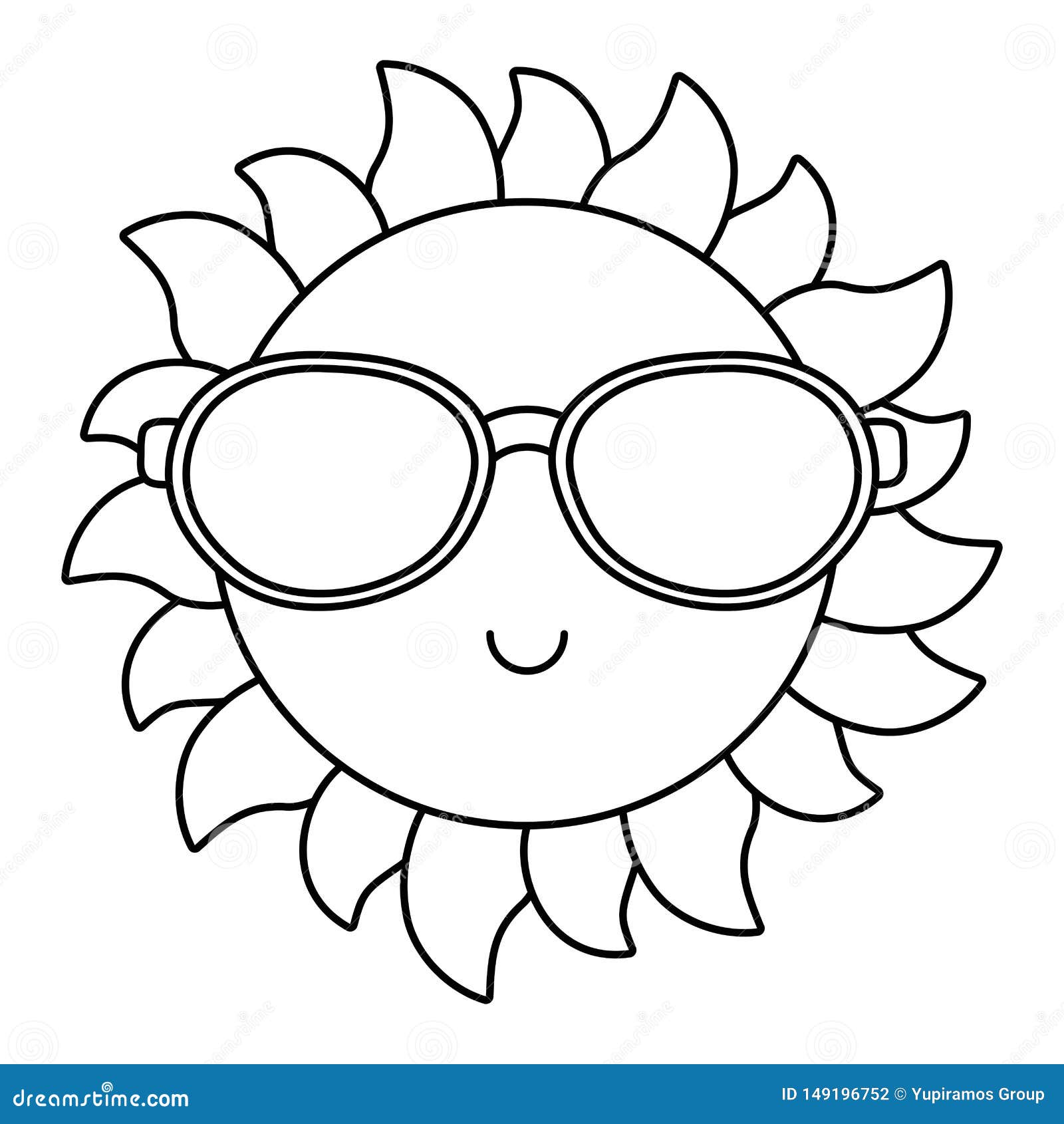 Cartoon Sun With Sunglasses