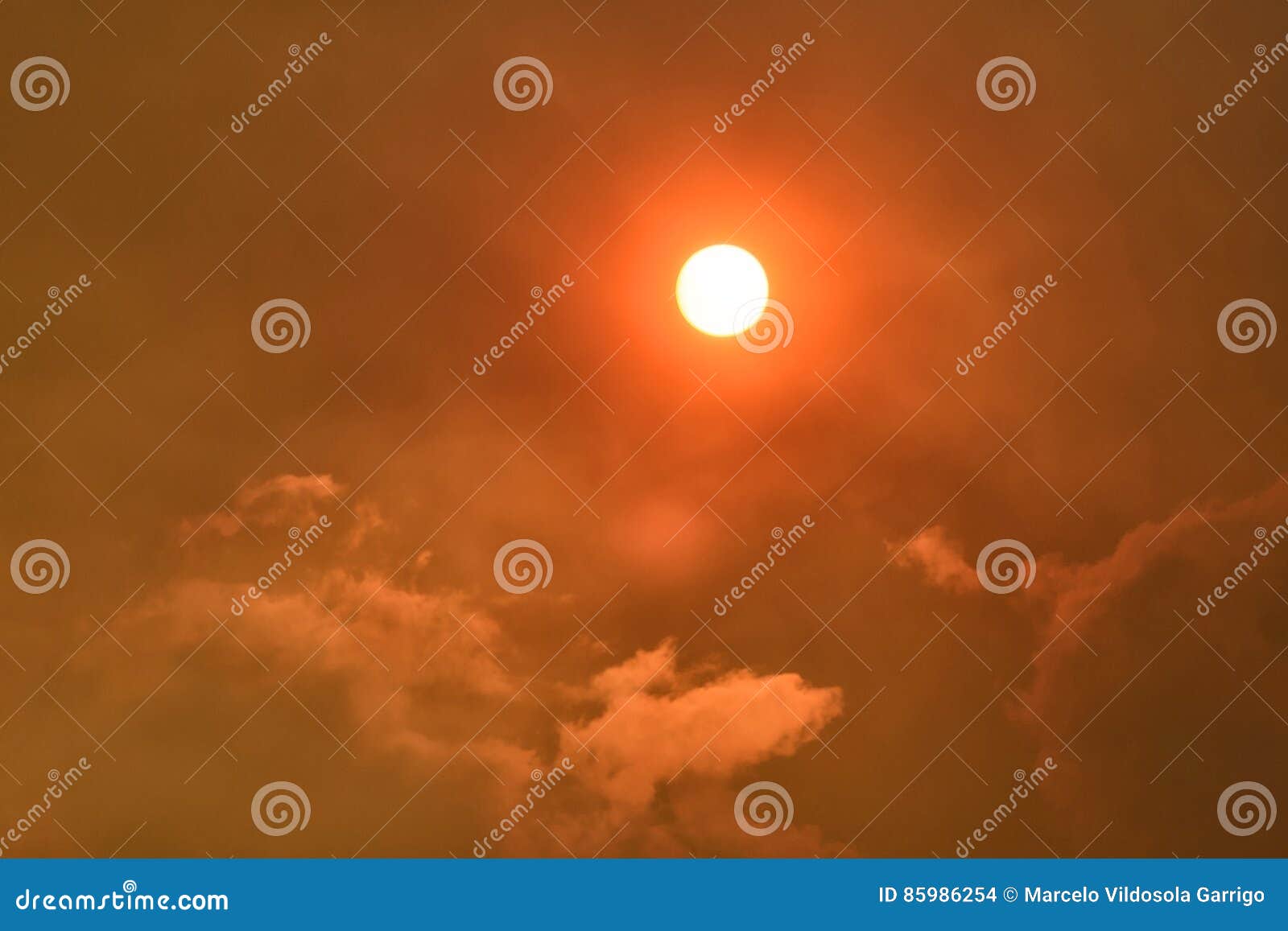 Sun and smoke stock photo. Image of smoky, landscape - 85986254
