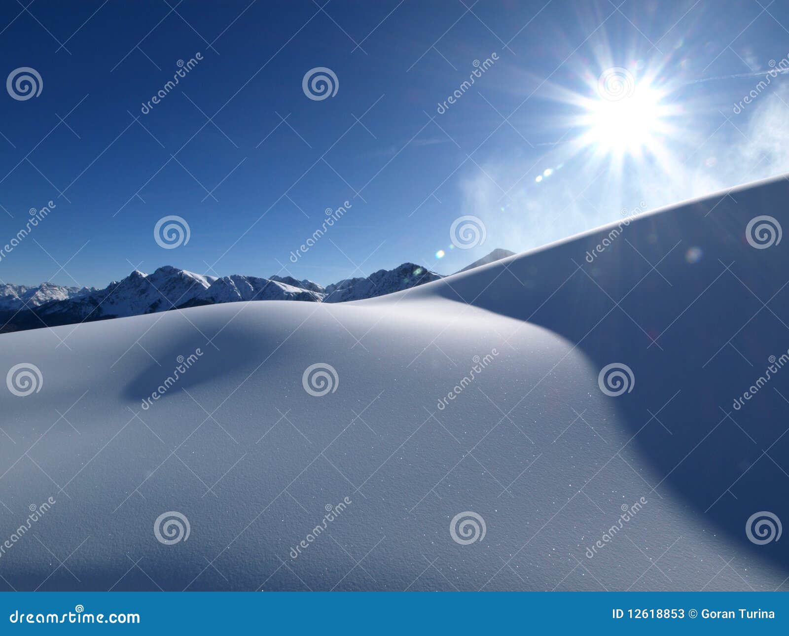 Sun & snow stock image. Image of sunny, sunshine - 12618853