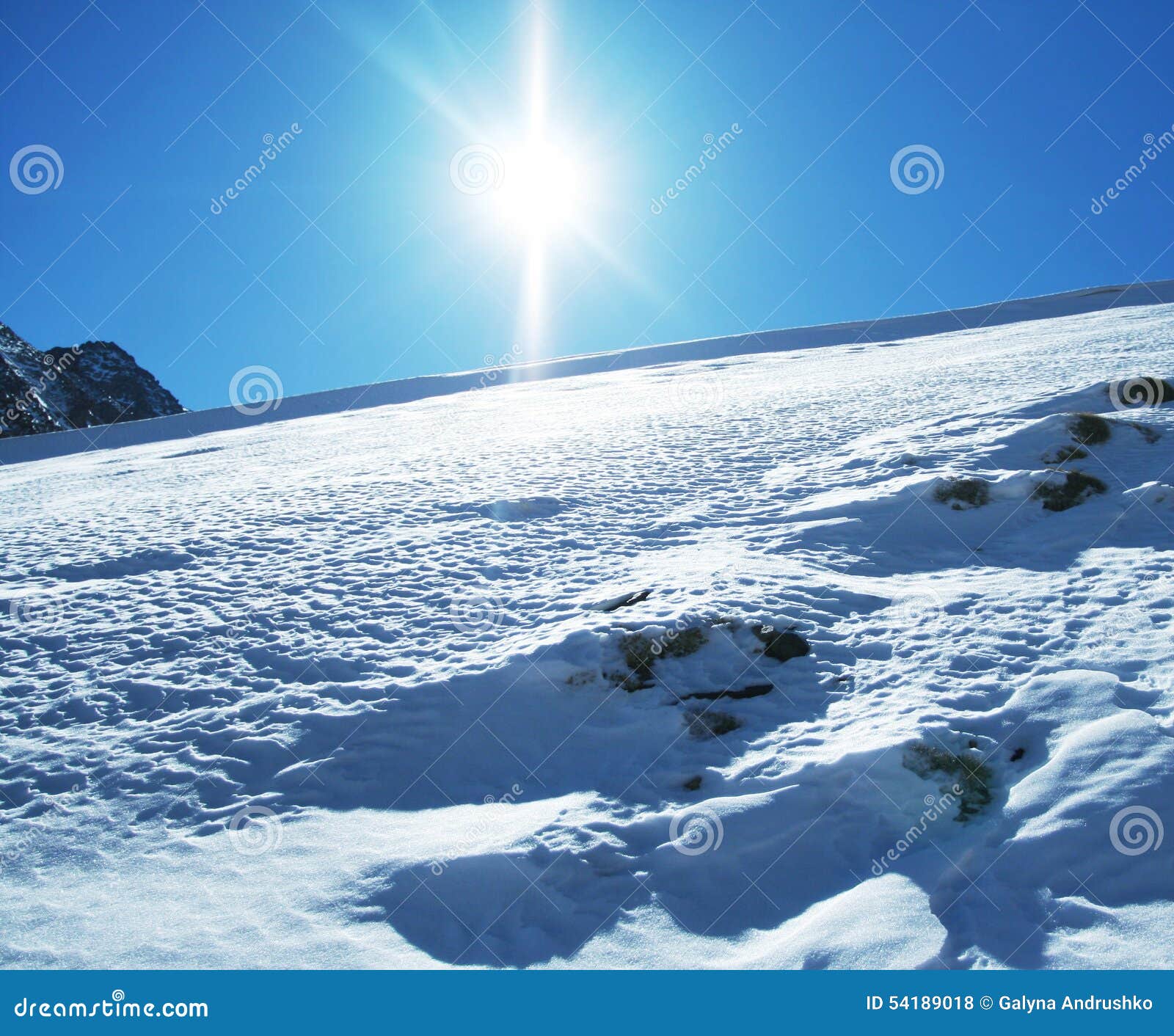 Sun and snow stock photo. Image of snow, coldness, sunny - 54189018