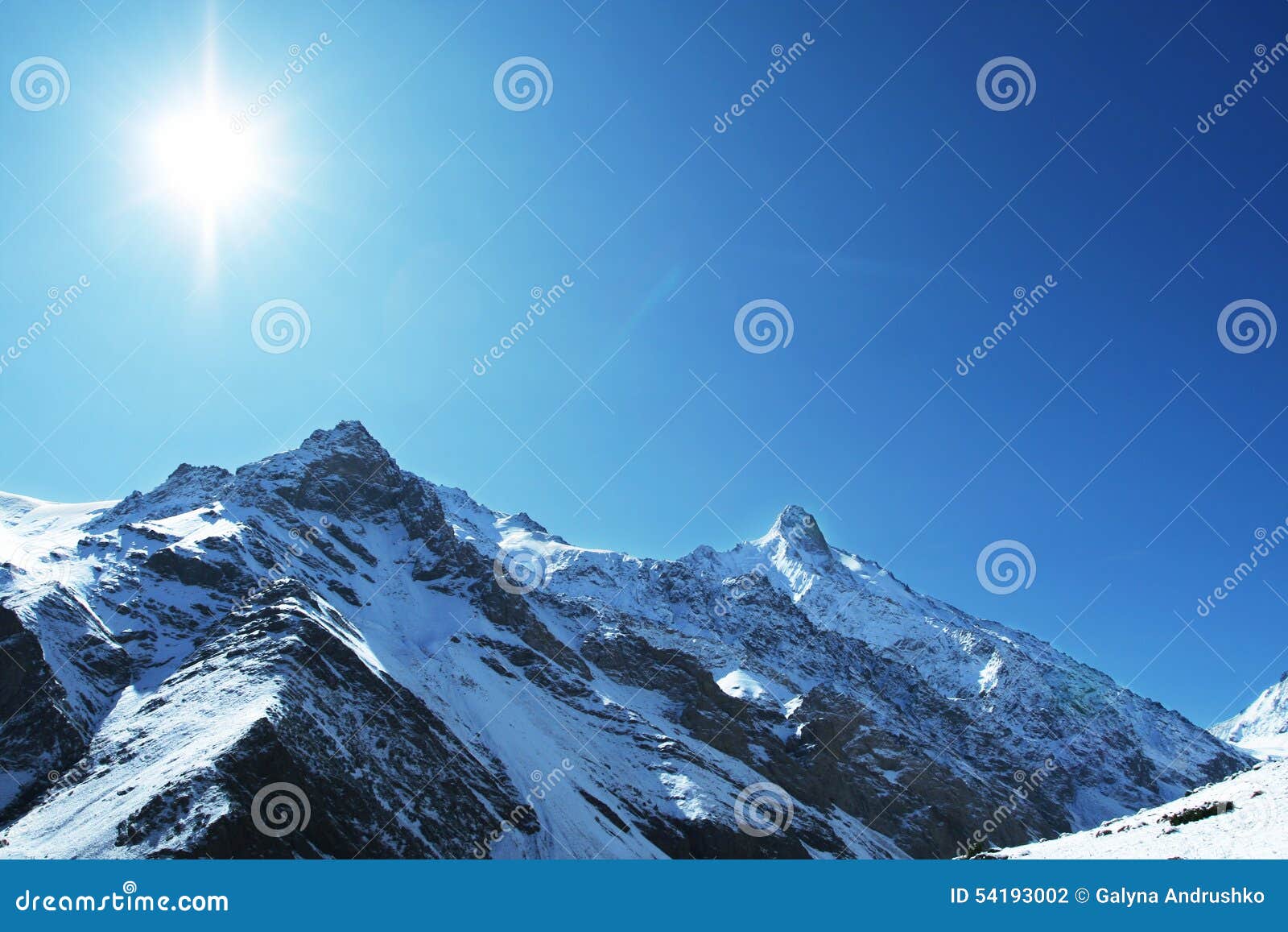 Sun and snow stock photo. Image of snowcovered, snow - 54193002