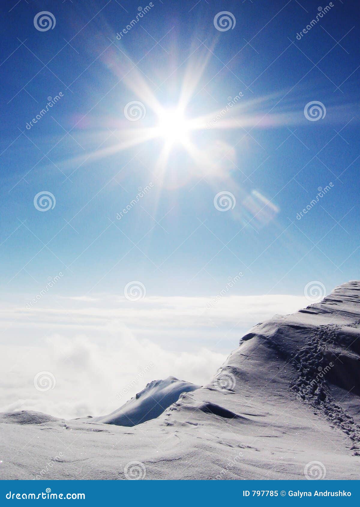 Sun and snow stock image. Image of season, active, blue - 797785