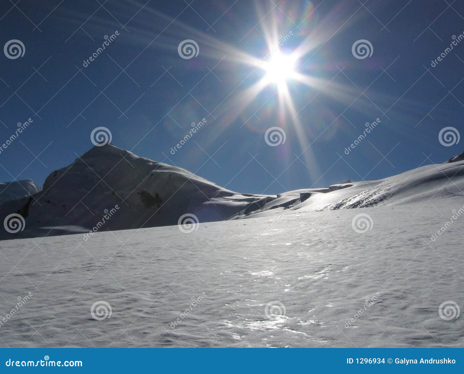 Sun and snow mountain stock photo. Image of happy, pattern - 1296934