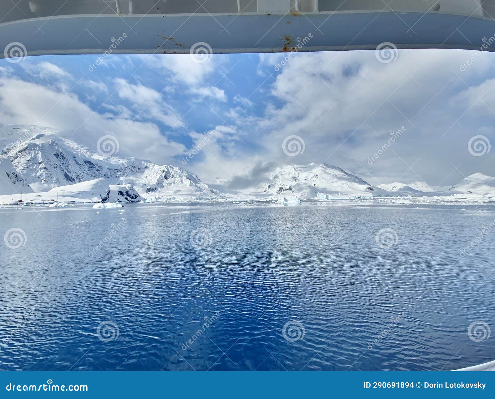 Sun, Snow, Water, Sky in Antarctica Stock Photo - Image of snow ...