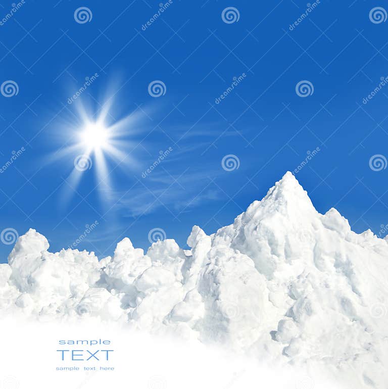Sun and Snow after a Winter Storm Stock Image - Image of sunny ...