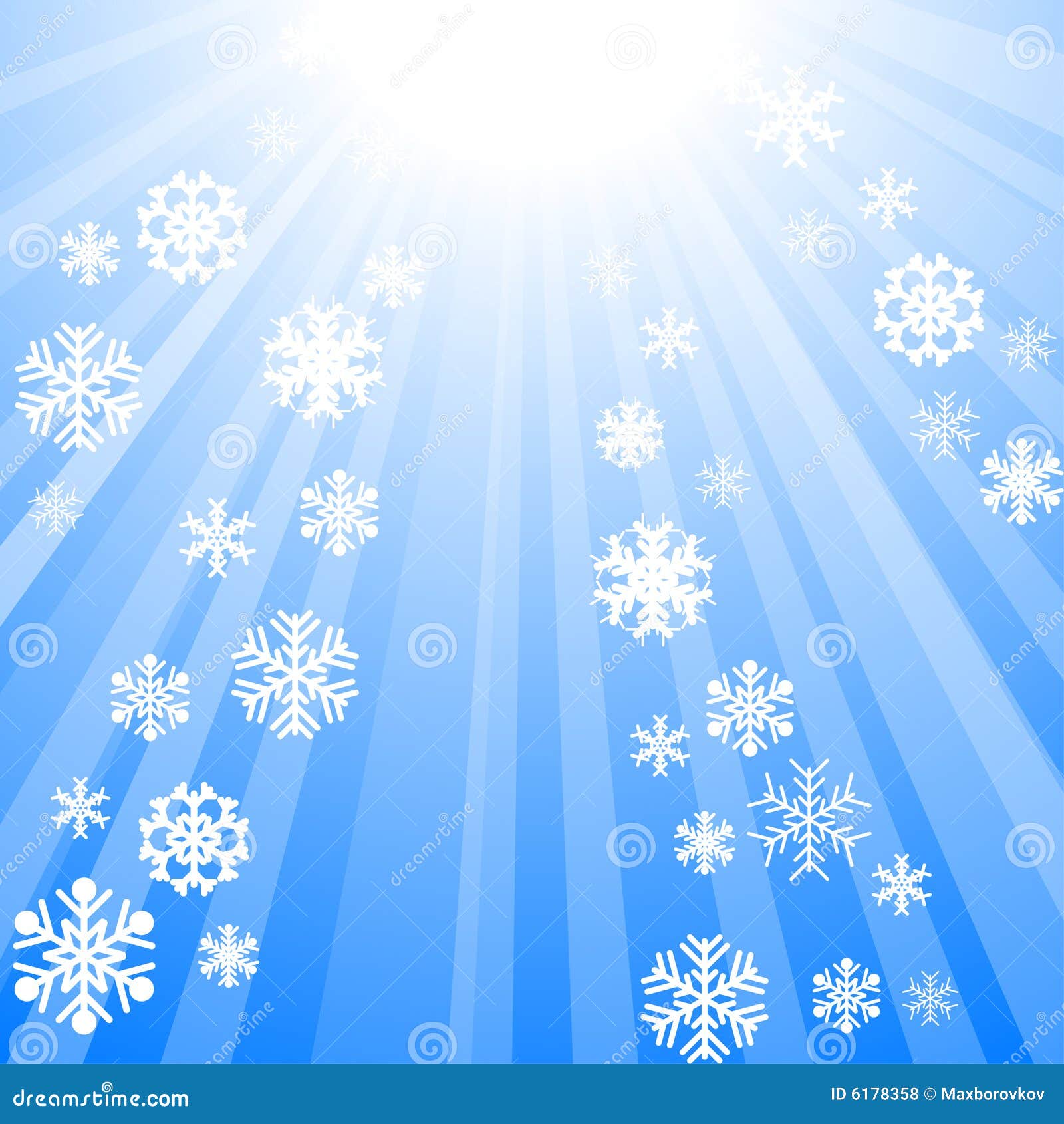 Sun with snowflakes. stock vector. Illustration of design - 6178358