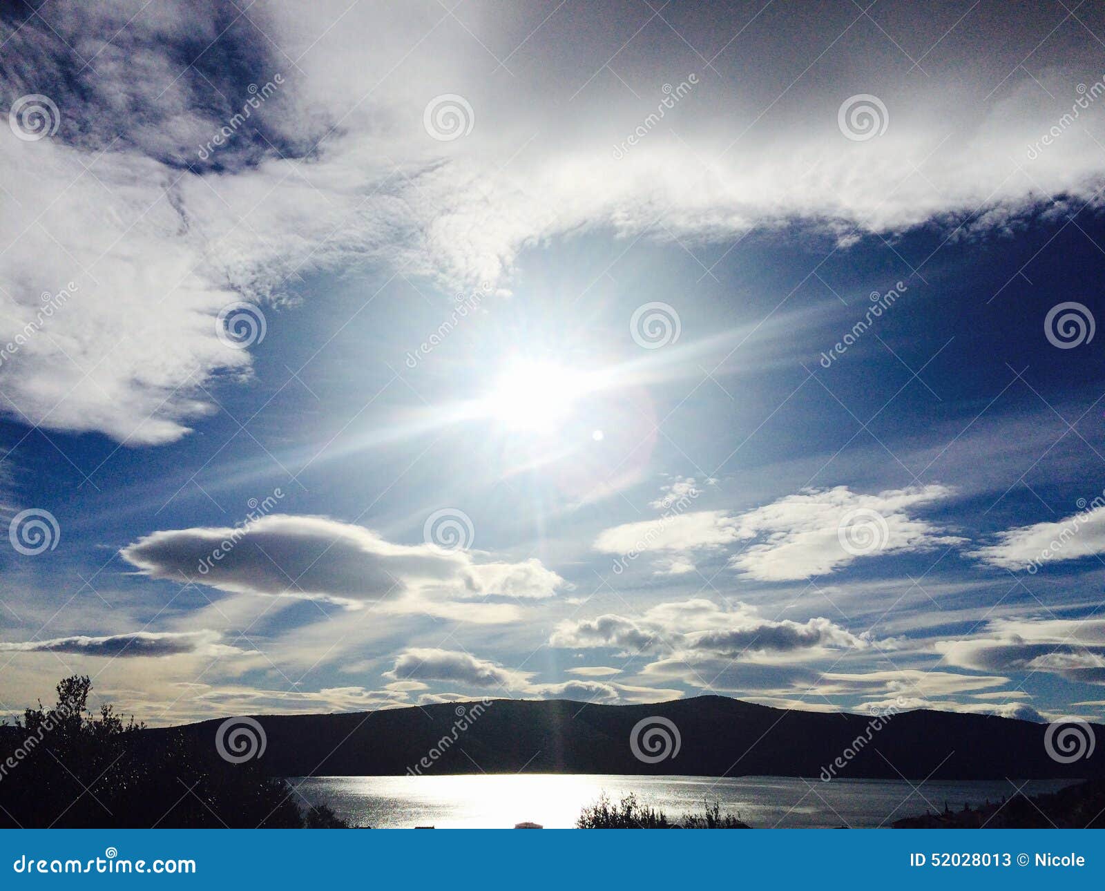Sun stock image. Image of soak, skyy, blue, clouds - 52028013