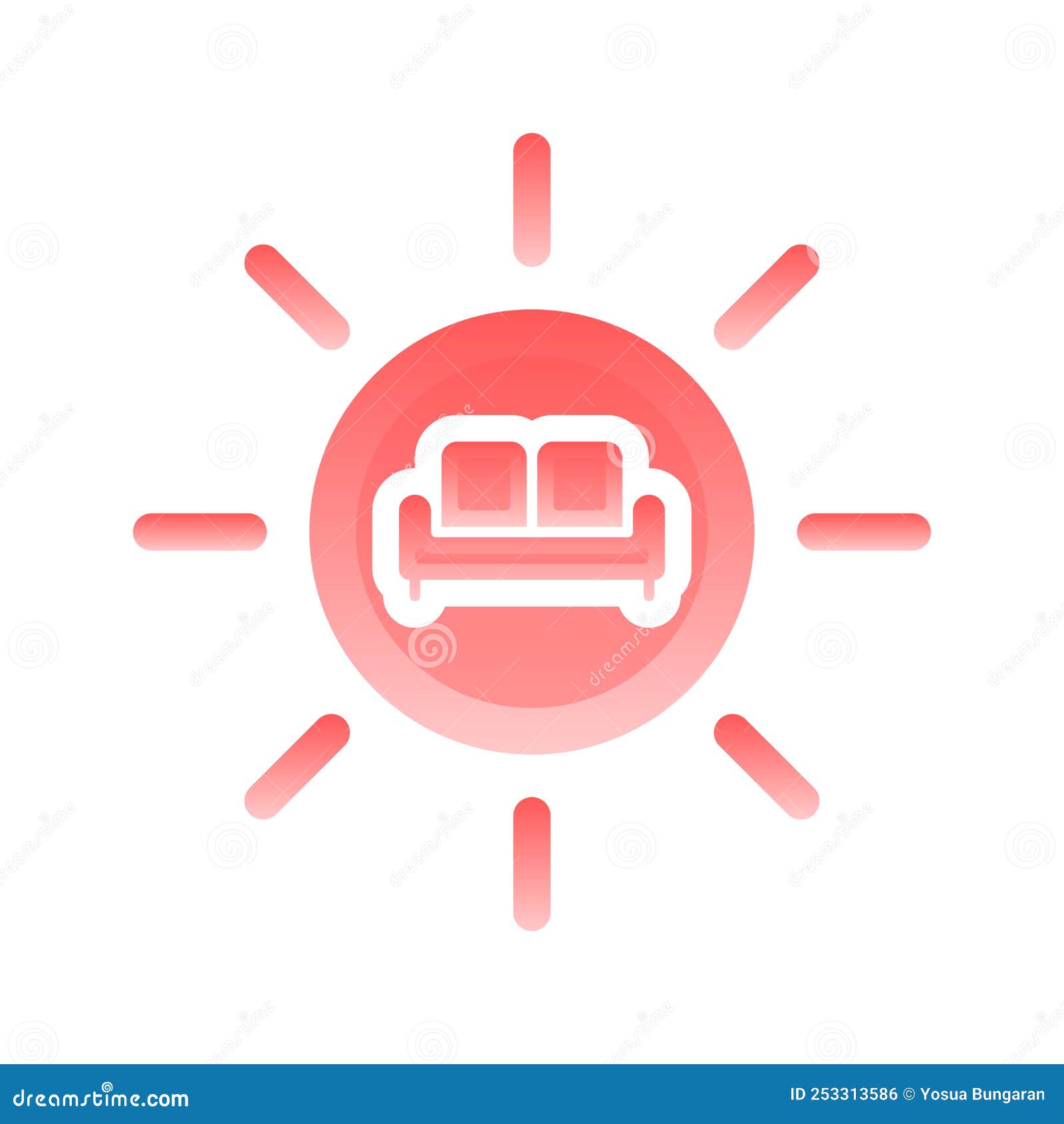 Sun Sofa Logo Gradient Design Template Icon Element Stock Vector - Illustration of elegance ...