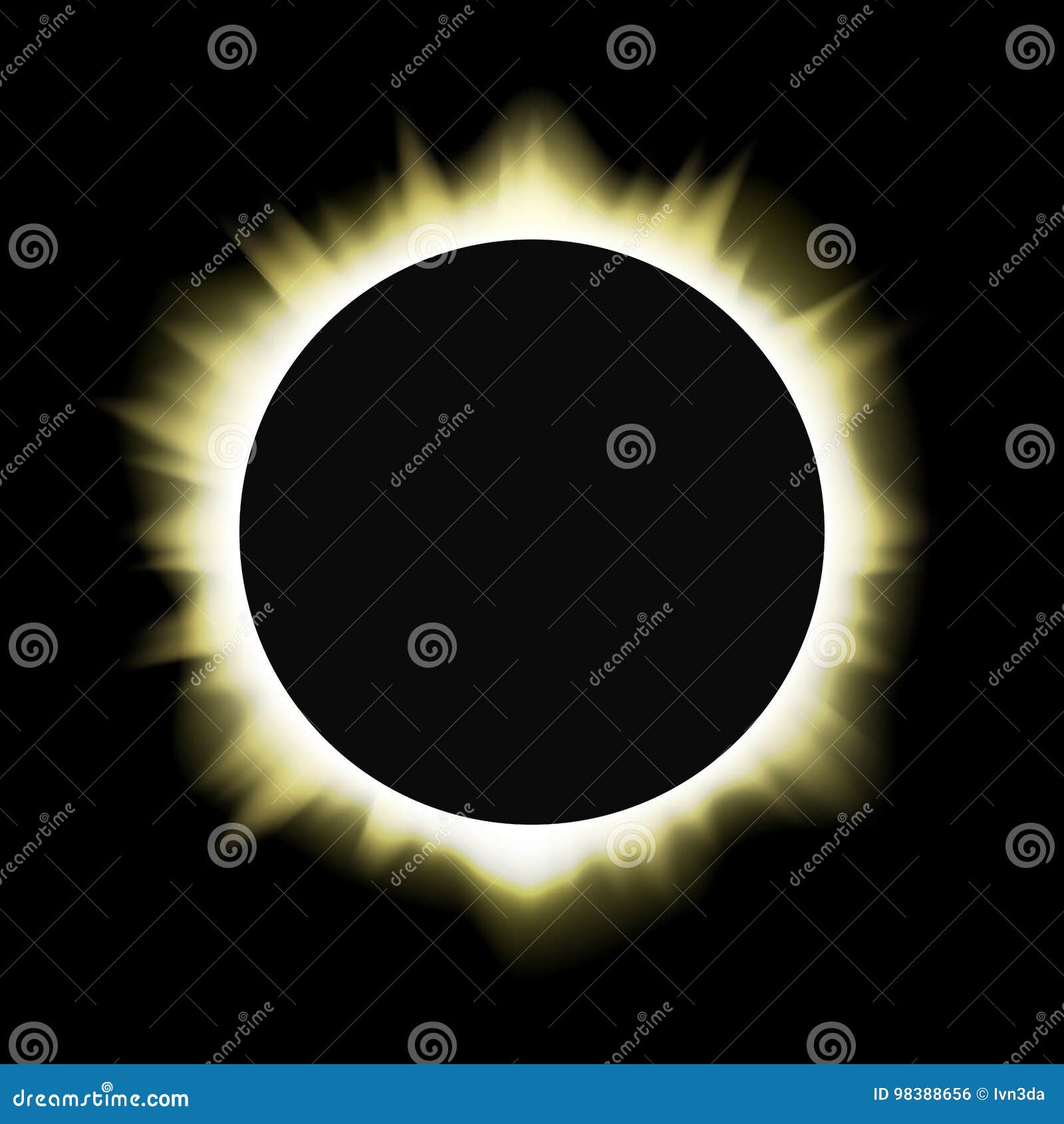 Sun / solar eclipse stock vector. Illustration of lunar - 98388656