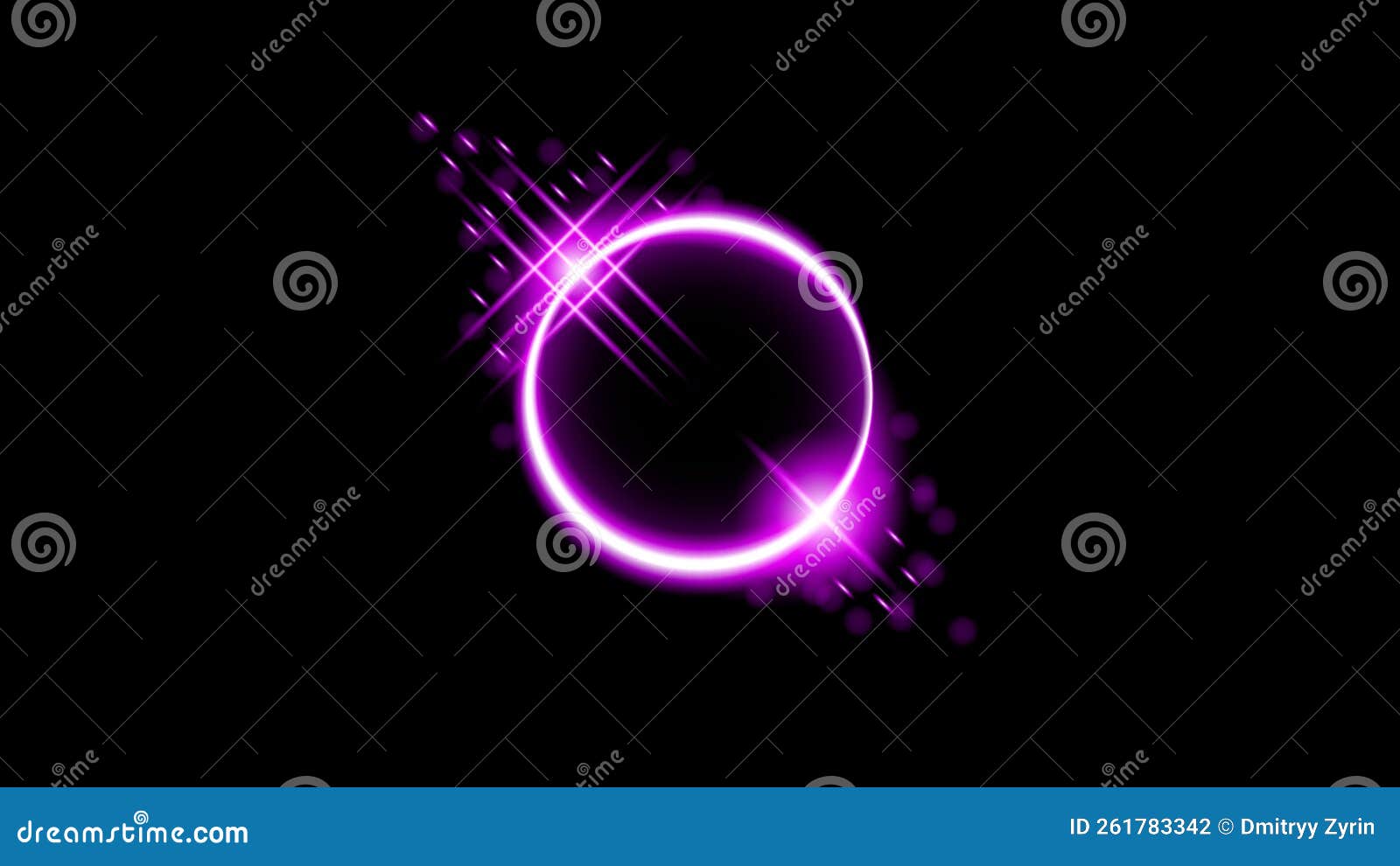 Sun Solar Eclipse Pink Fire Dark Background Vector Moon Design Space ...