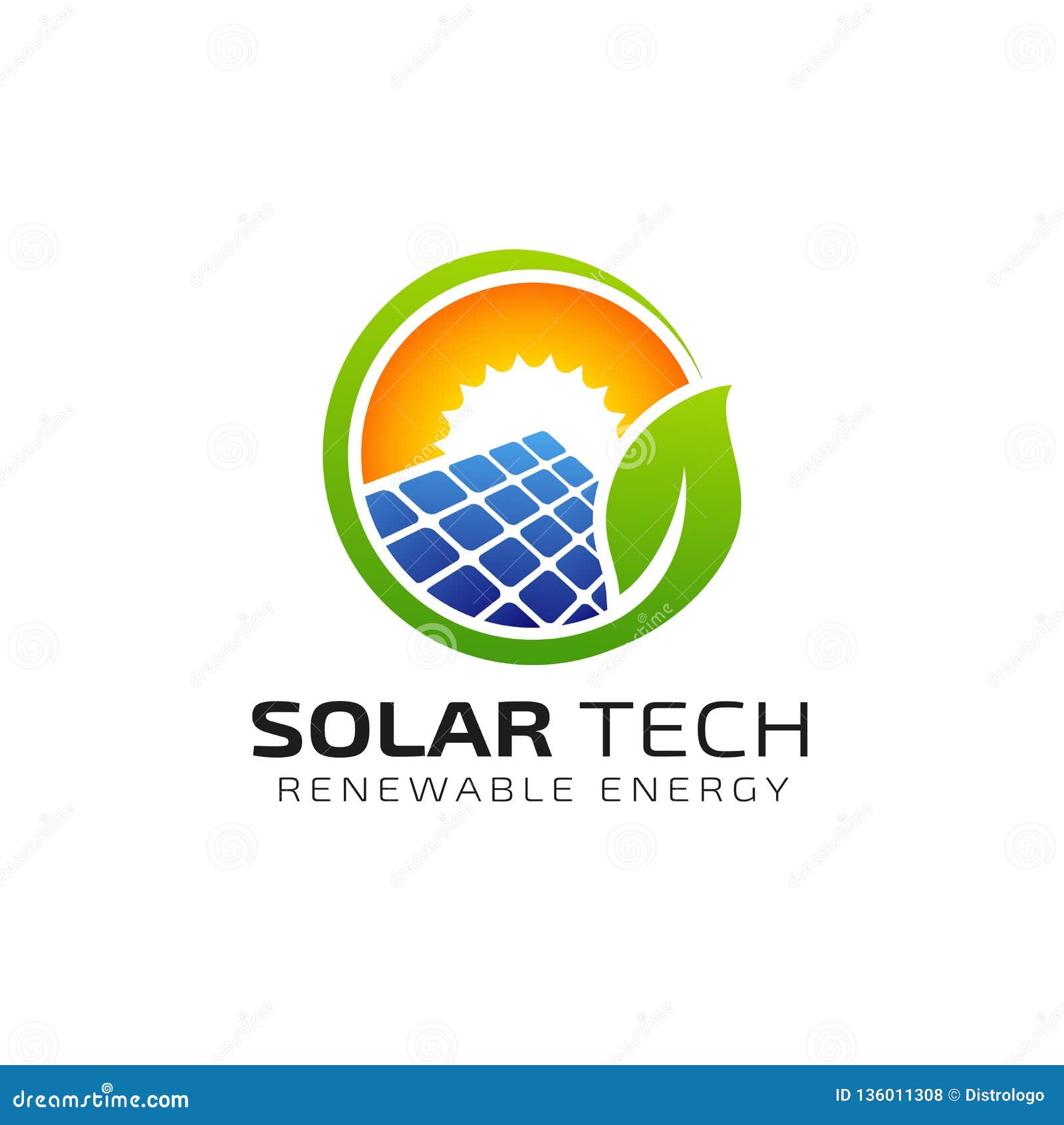 Sun Solar Energy Logo Design Template. Eco Energy Logo Design Stock ...