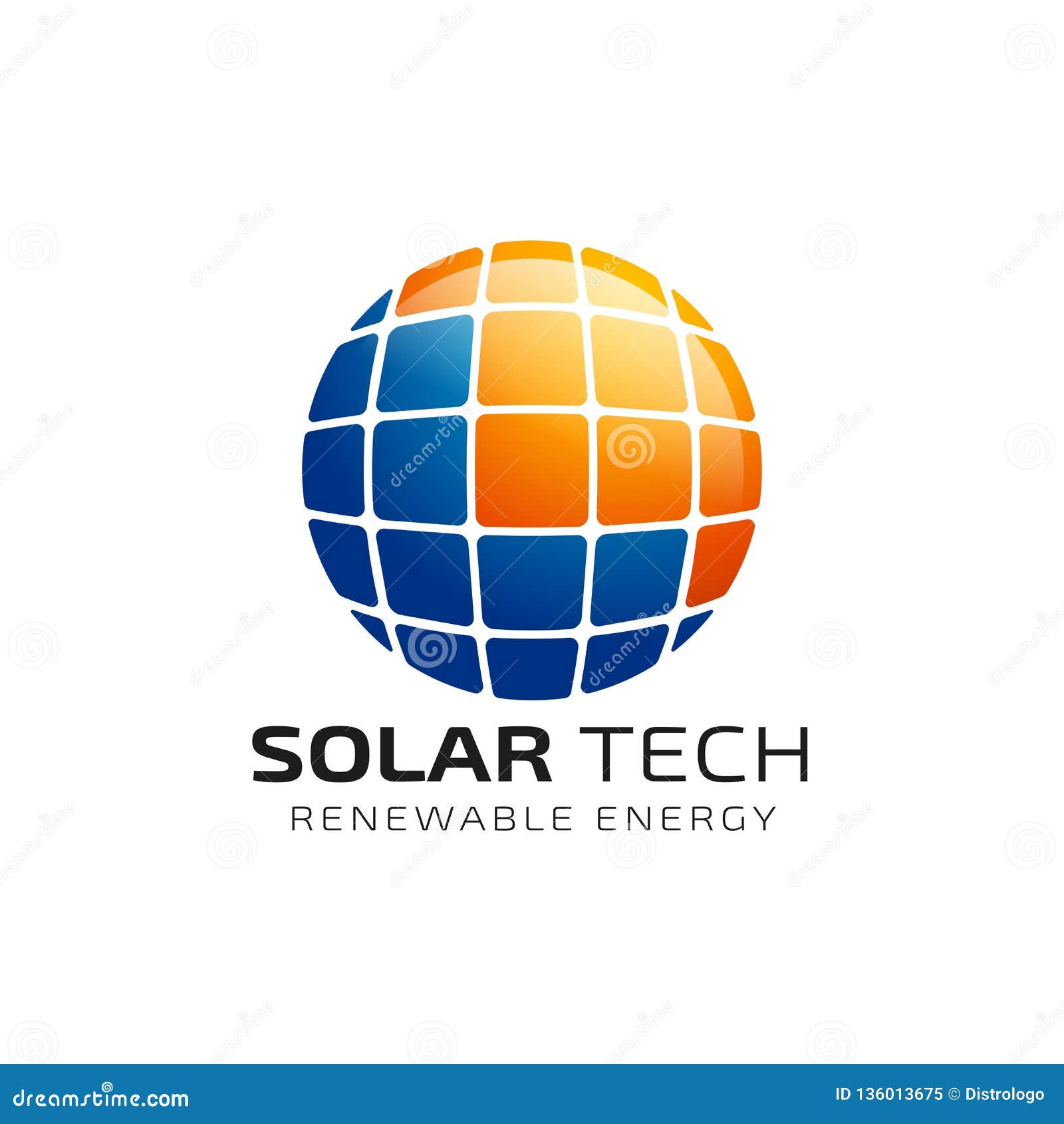Sun Solar Energy Logo Design Template. Solar Tech Logo Design Stock ...