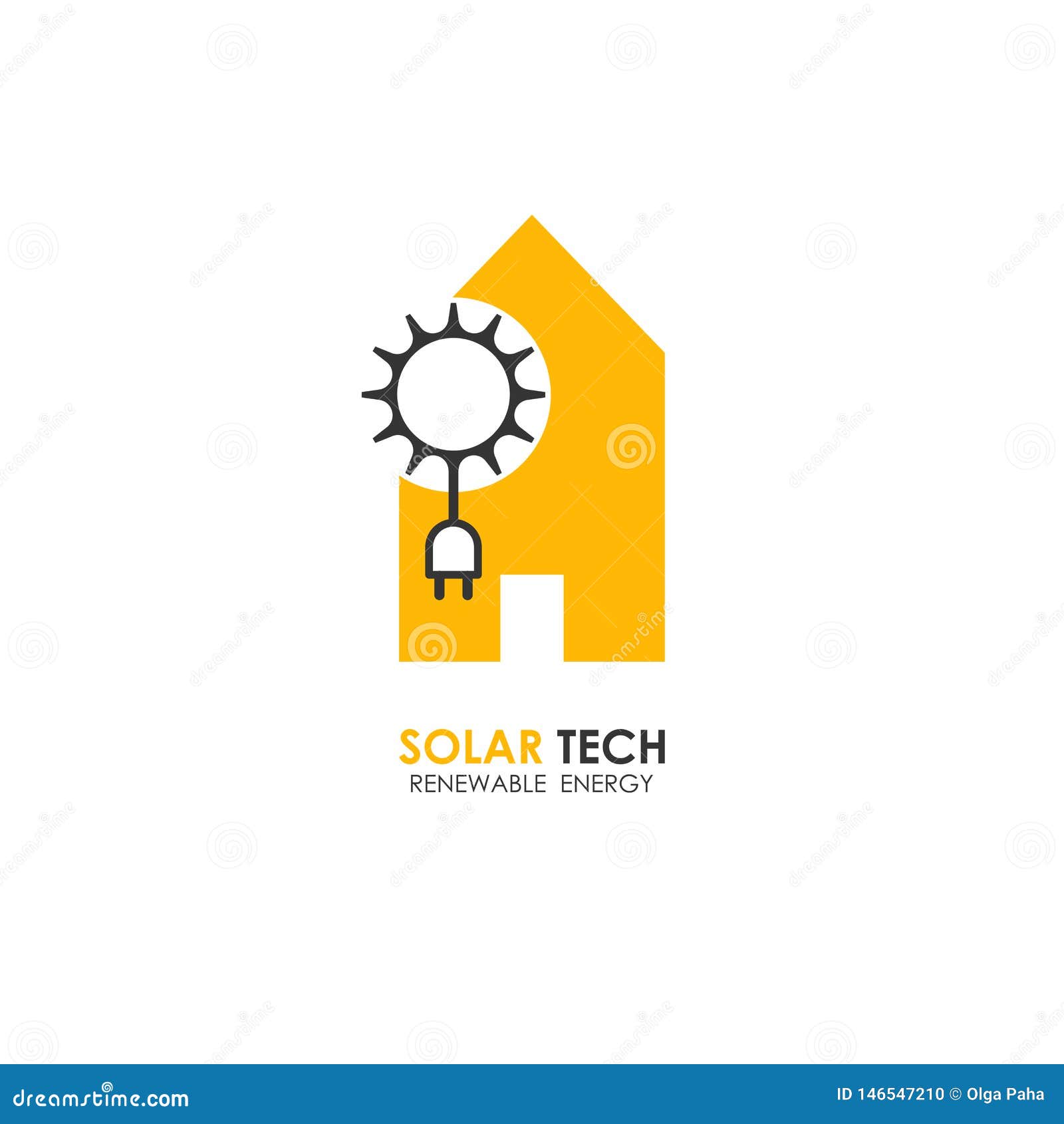 Logo solar energy stock vector. Illustration of concept - 146547210
