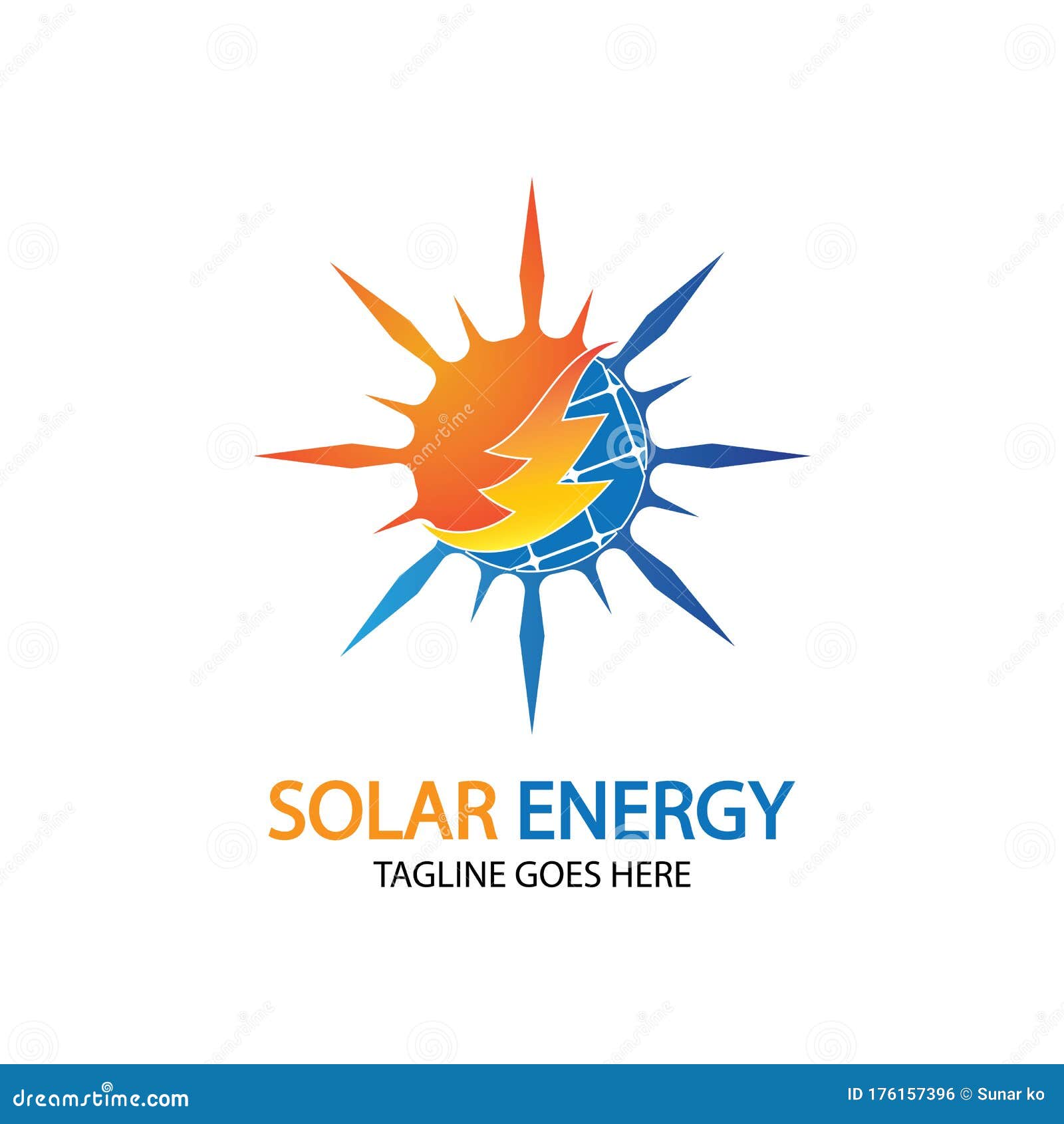 Sun Solar Energy Logo Design Template. Solar Tech Logo Designsv Stock ...