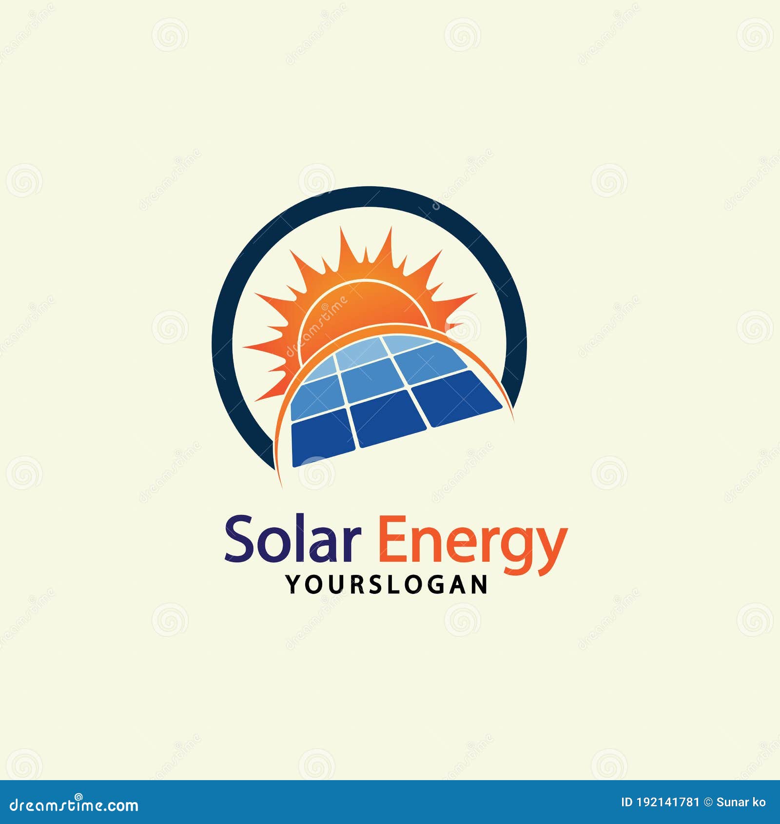 Sun Solar Energy Logo Design Template. Solar Tech Logo Designsv Stock ...