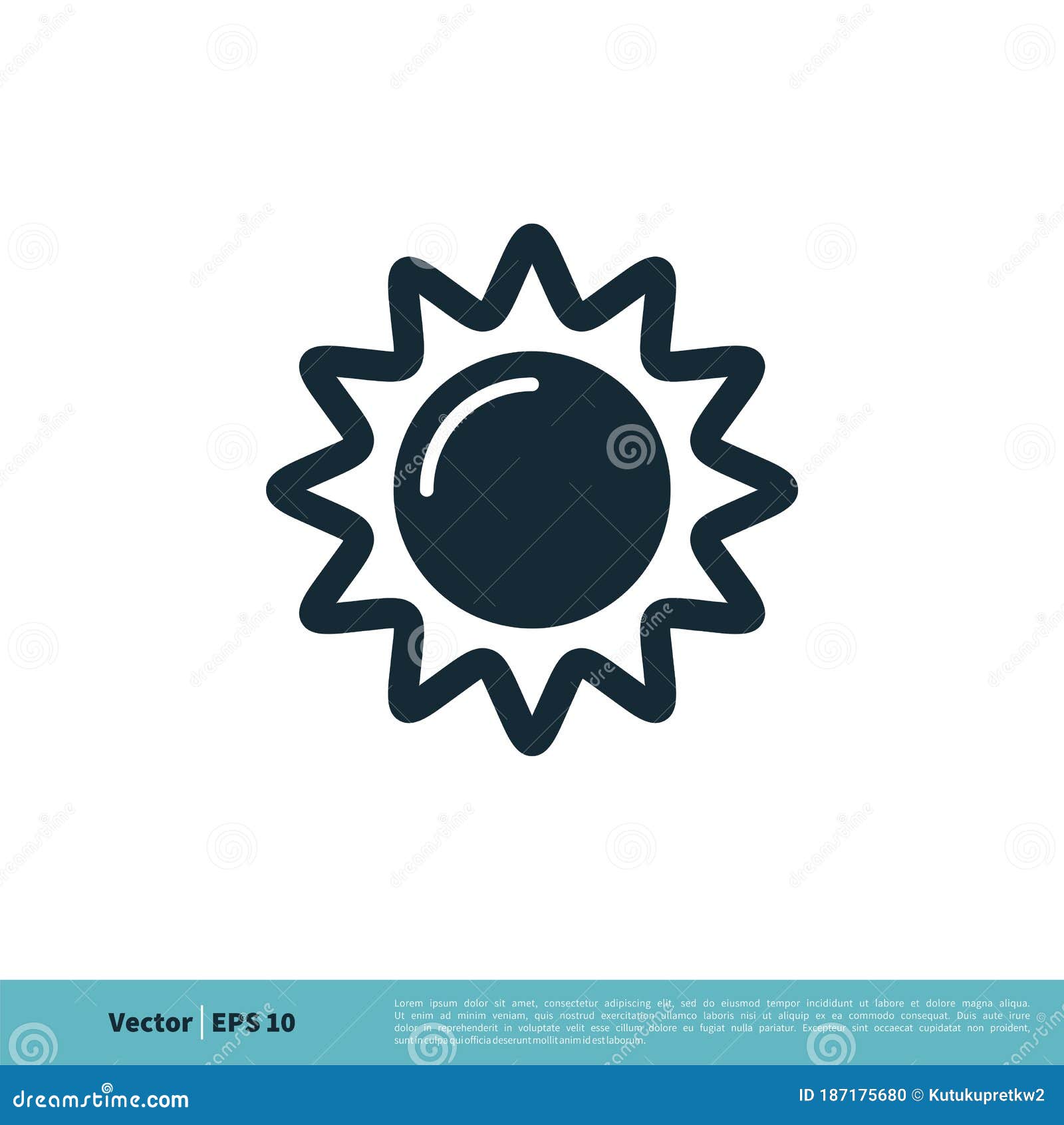 Sun / Solar Icon Vector Logo Template Illustration Design. Vector EPS ...