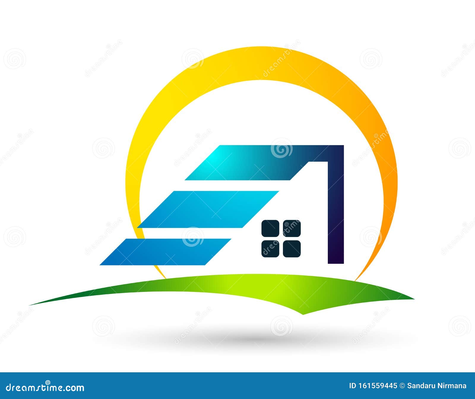 Sun and Solar Power Panel Energy System for Earth Globe Home House ...