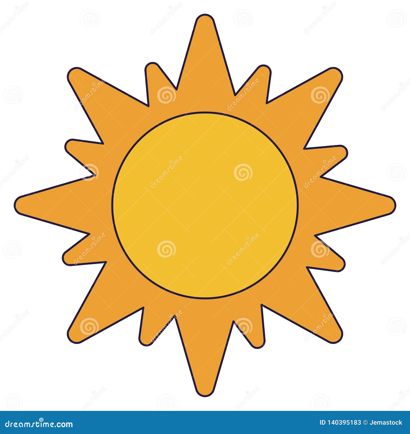 Sun solar symbol isolated stock vector. Illustration of creative ...