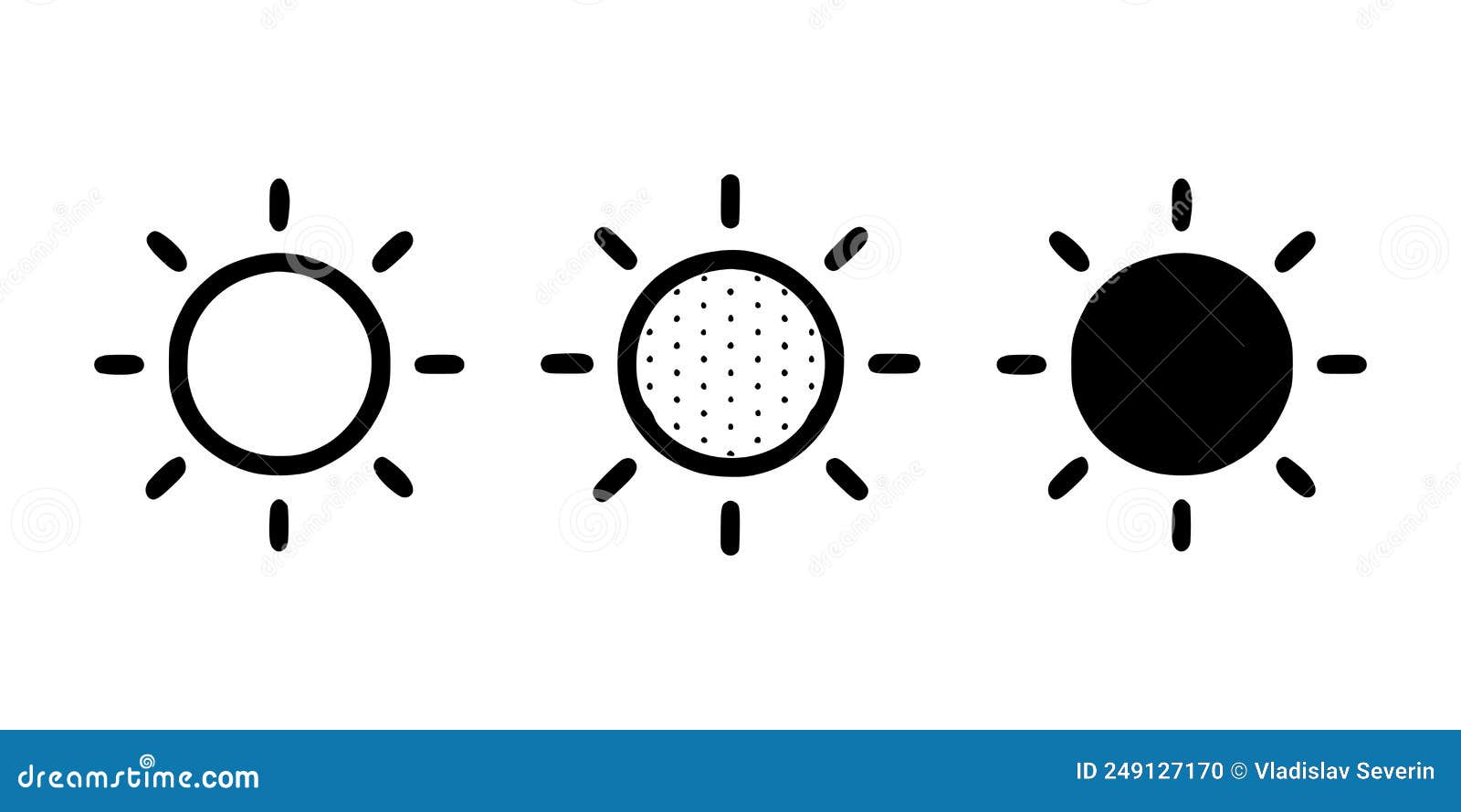 Sun or Solar Symbol Vector Illustration Stock Illustration ...