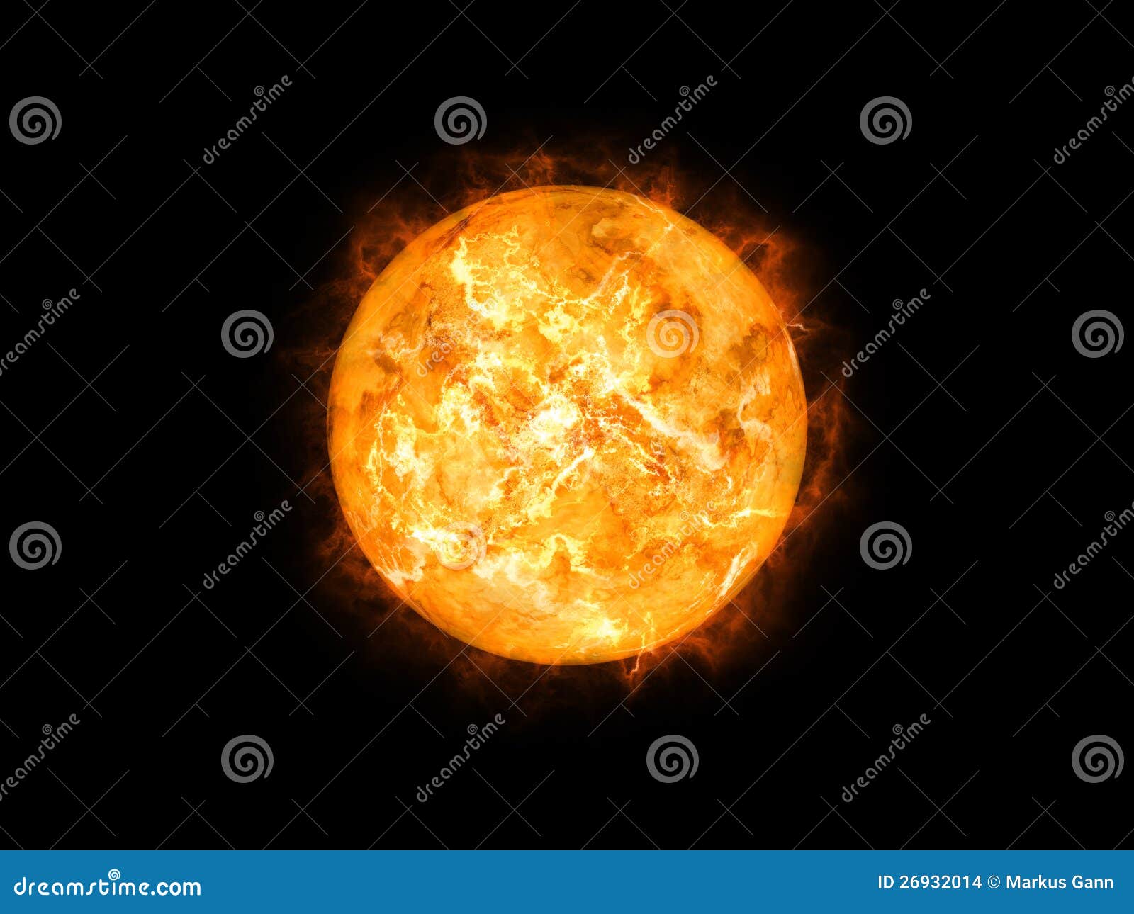 Sun in space stock illustration. Illustration of glowing - 26932014