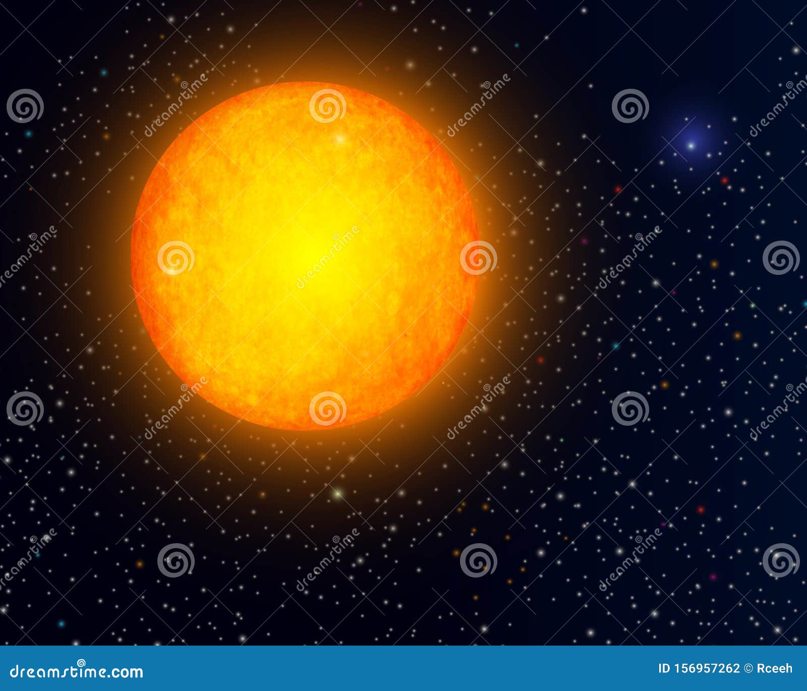 Sun in space background stock vector. Illustration of energy - 156957262