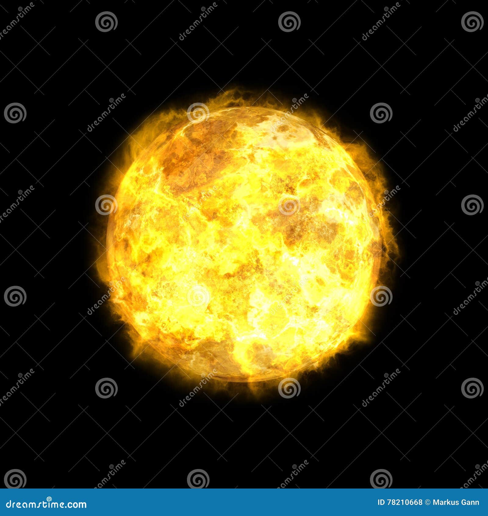 The sun in space stock illustration. Illustration of solar - 78210668