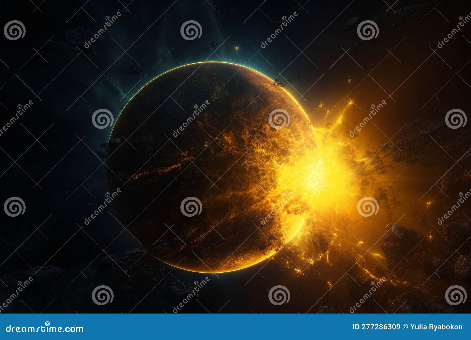 Sun Space Explosion. Generate Ai Stock Illustration - Illustration of ...