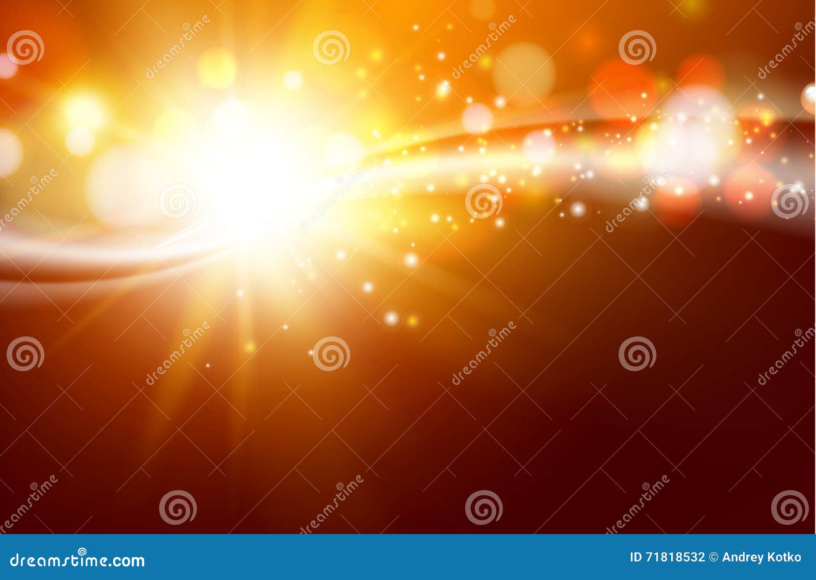 Sun Sparkle Over Dark Space. Stock Vector - Illustration of abstract ...