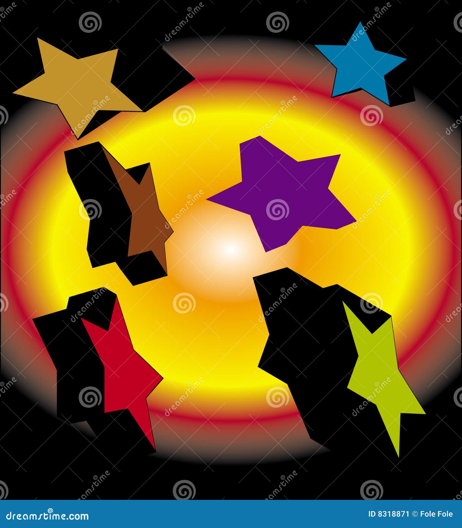 Sun and star stock vector. Illustration of globe, summer - 8318871