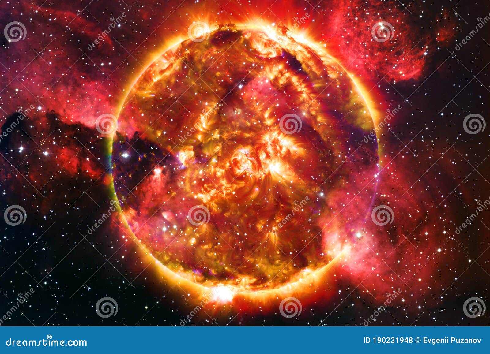 Sun. Solar System. Elements of this Image Furnished by NASA Stock ...