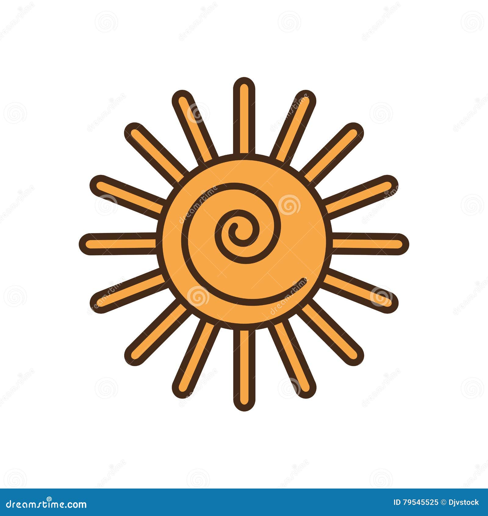 Sun star climate icon stock vector. Illustration of star - 79545525