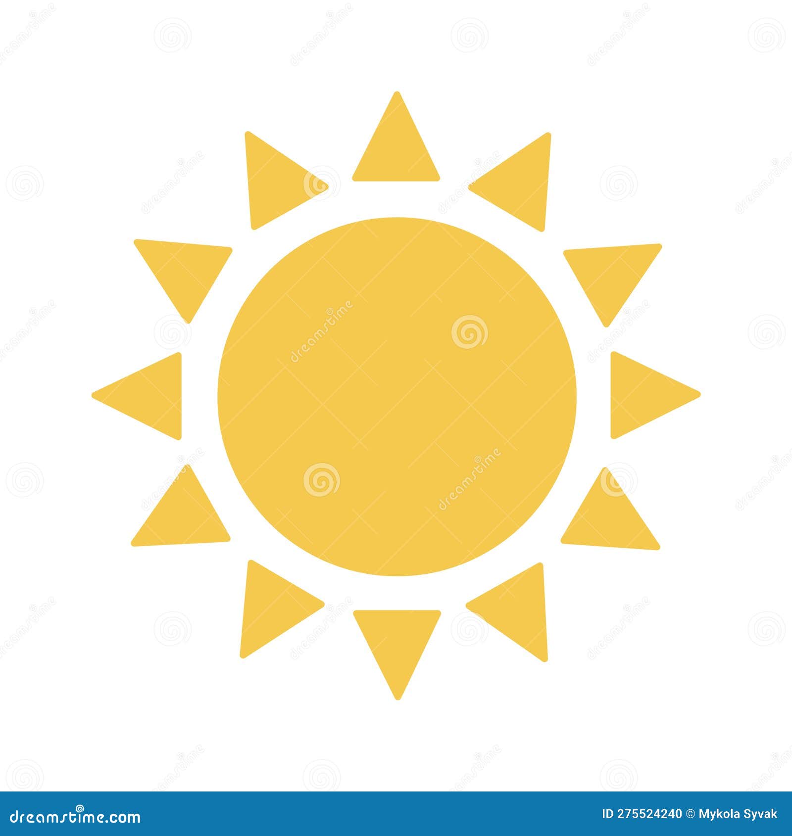 Sun Star Icon stock vector. Illustration of element - 275524240