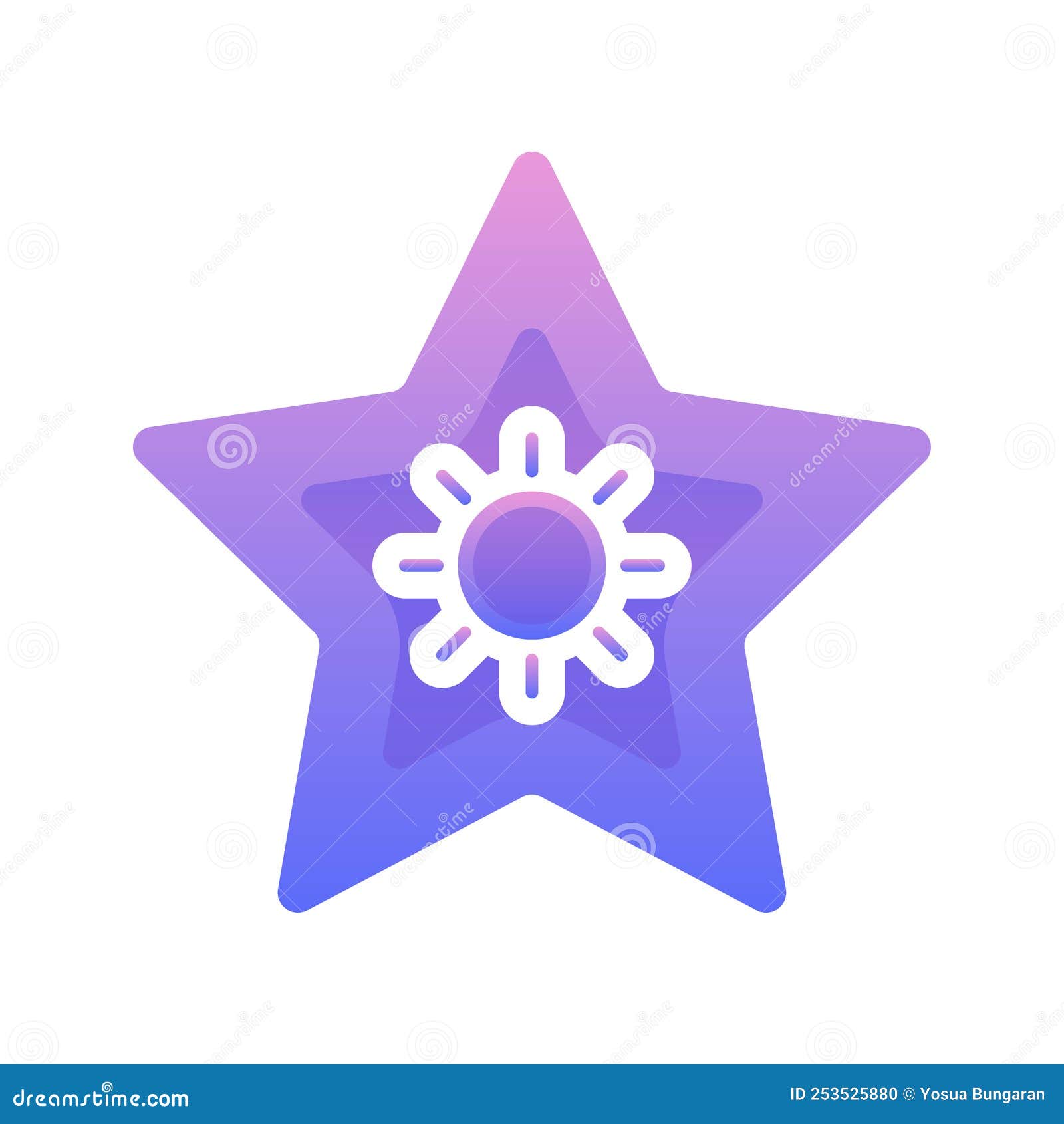 Sun Star Logo Gradient Design Template Icon Element Stock Vector ...