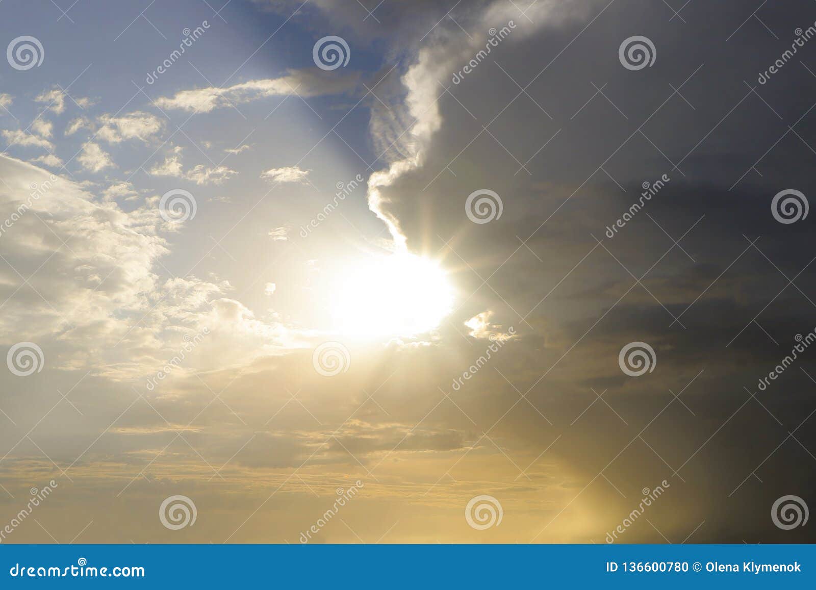 The Sun after the Storm Comes Out of the Clouds. Stock Photo - Image of ...