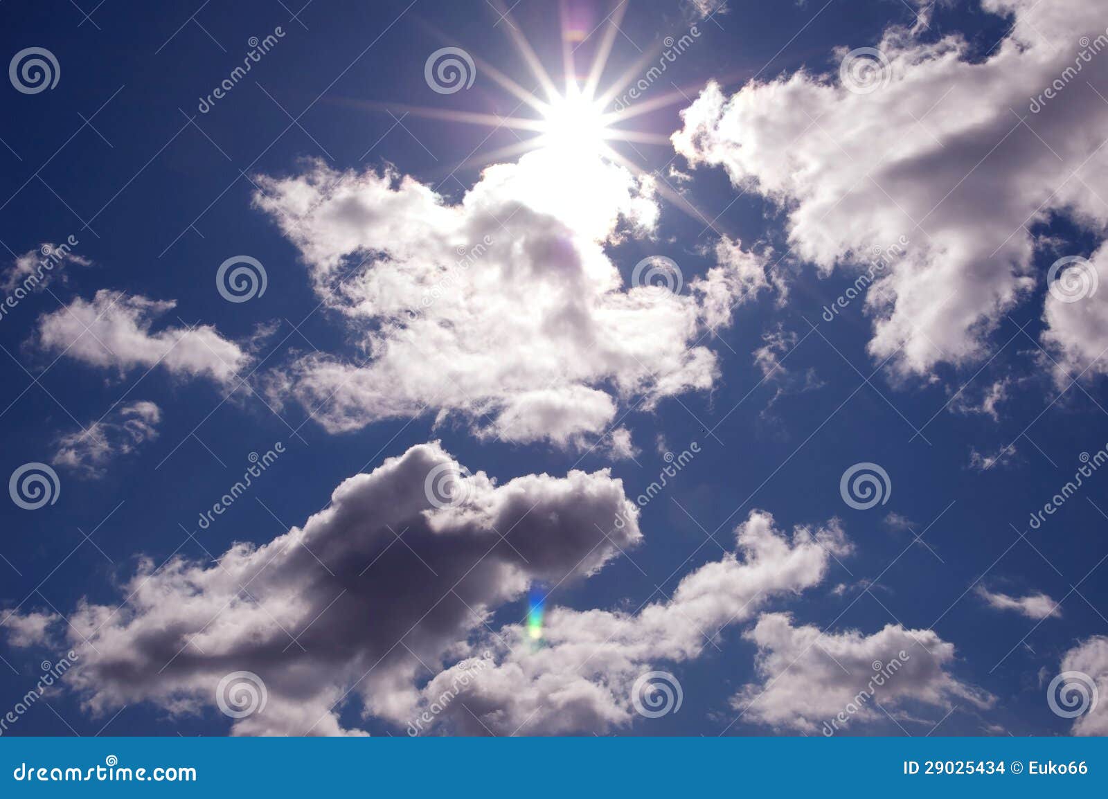 Sun Streaming through the Beautiful Clouds Stock Photo - Image of ...