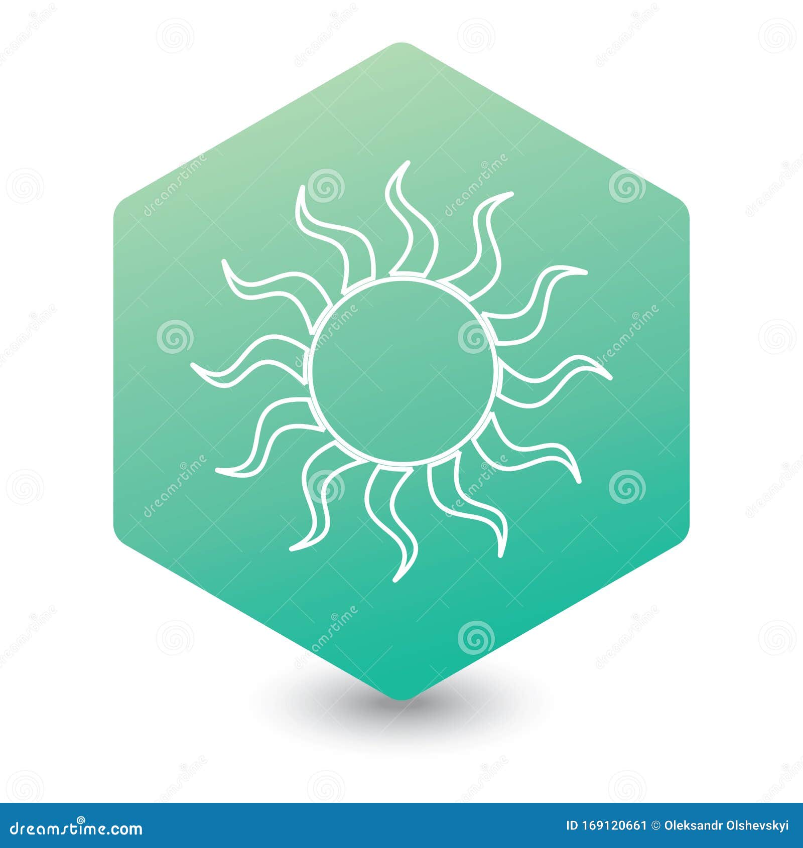 Sun stylized image icon stock vector. Illustration of design - 169120661