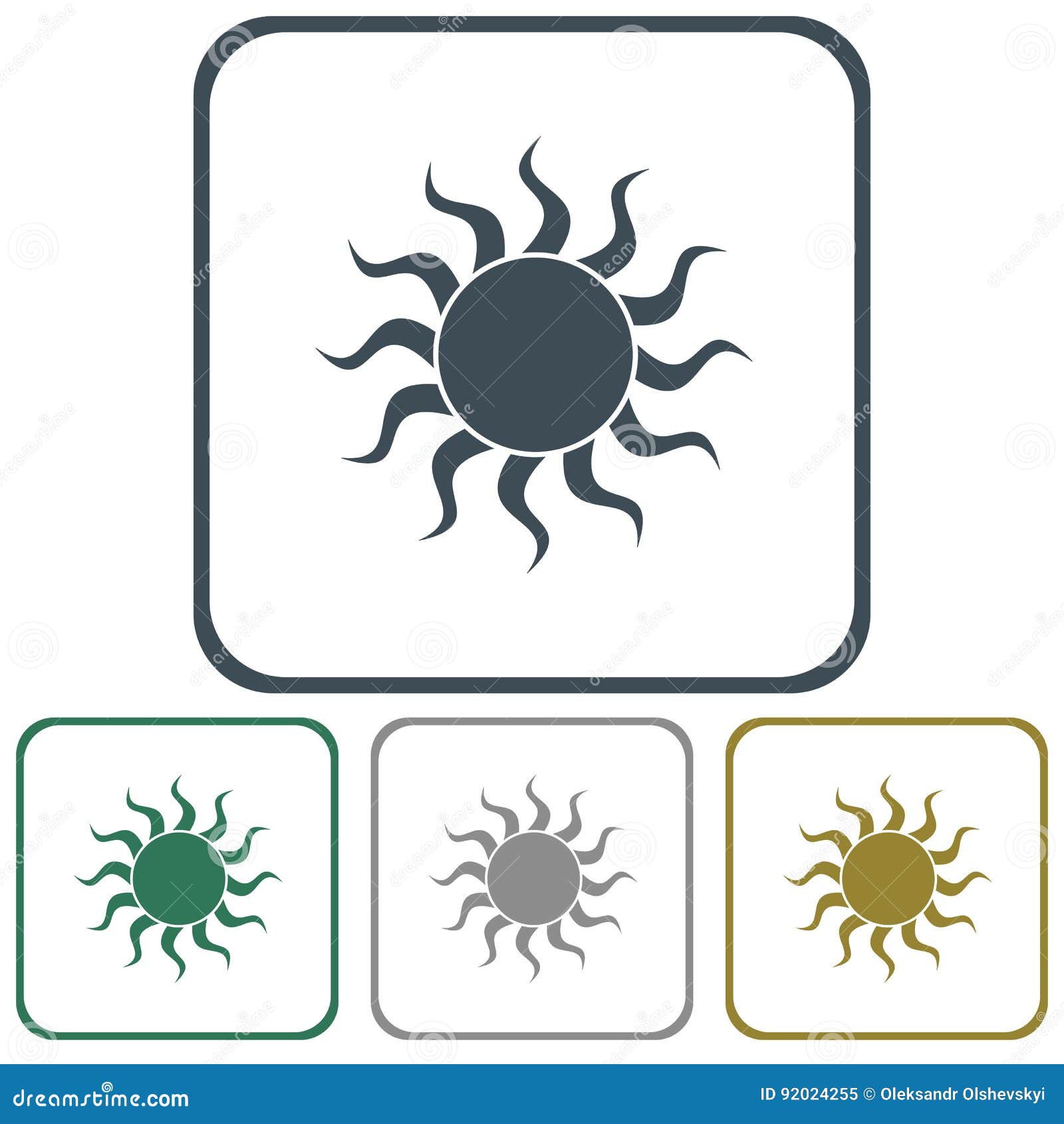 Sun stylized image icon stock vector. Illustration of graphic - 92024255