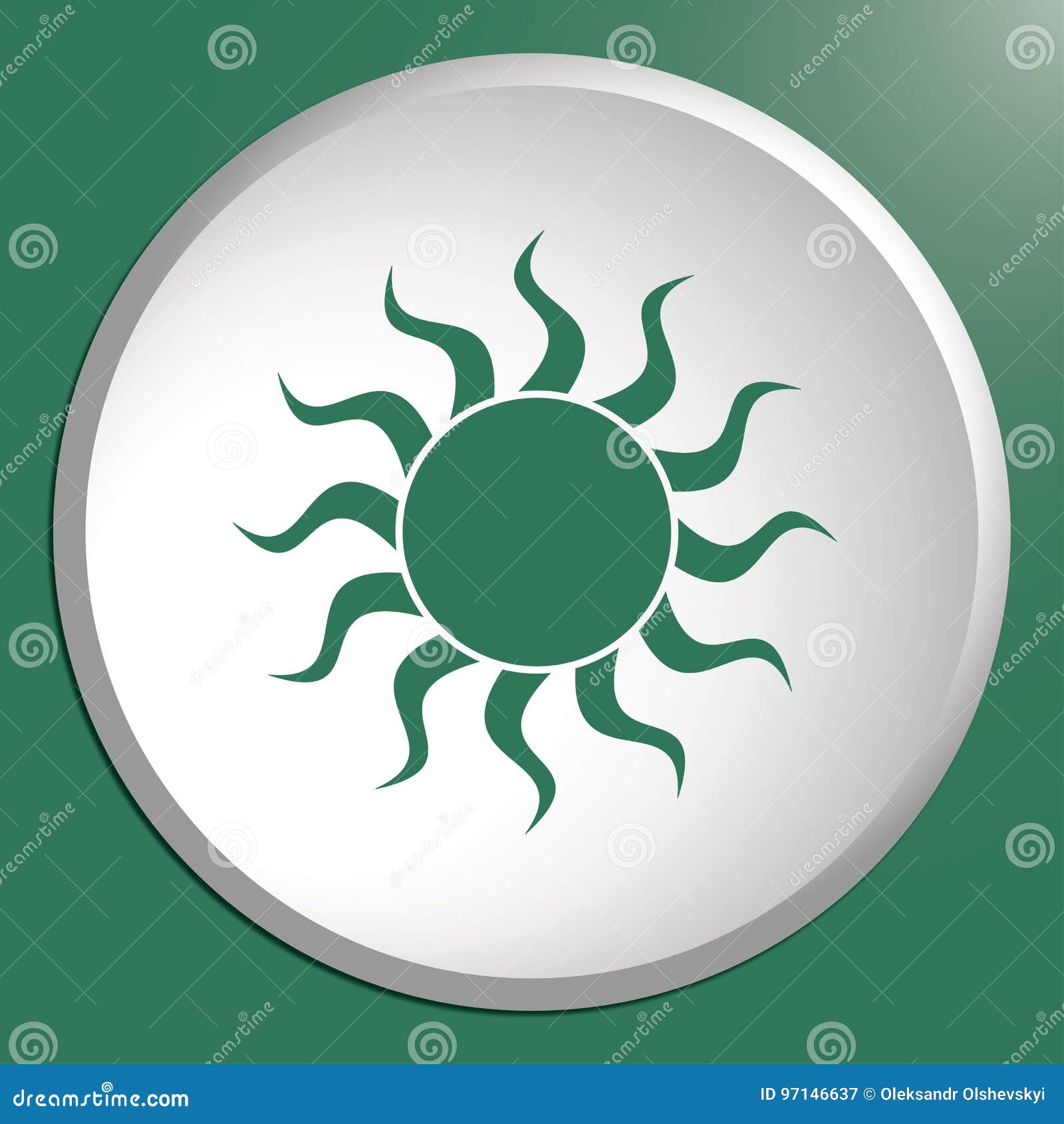 Sun stylized image icon stock vector. Illustration of design - 97146637