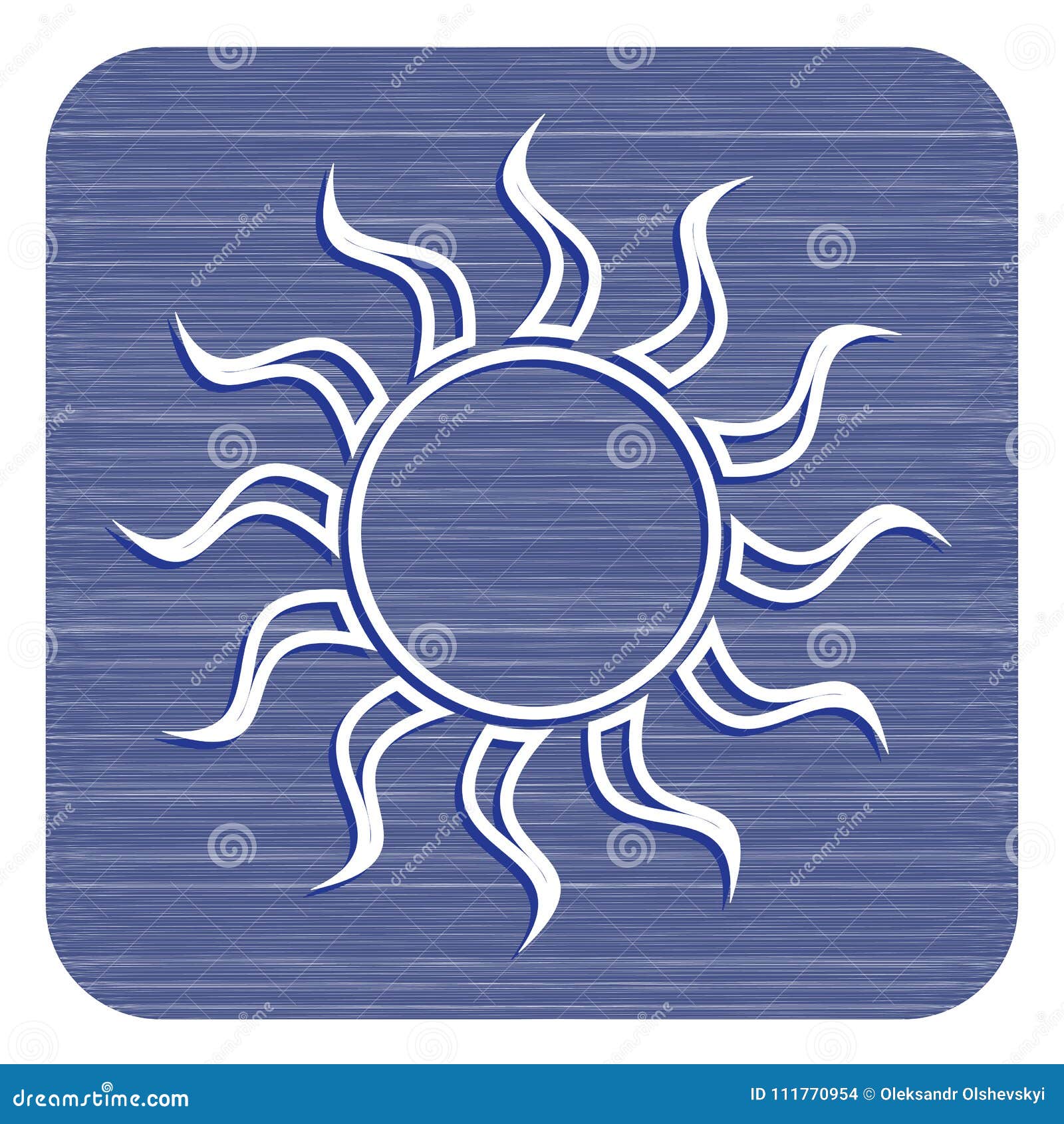 Sun stylized image icon stock vector. Illustration of design - 111770954