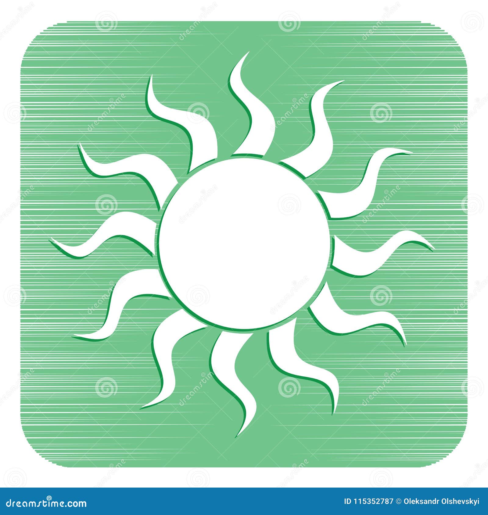 Sun stylized image icon stock vector. Illustration of pattern - 115352787