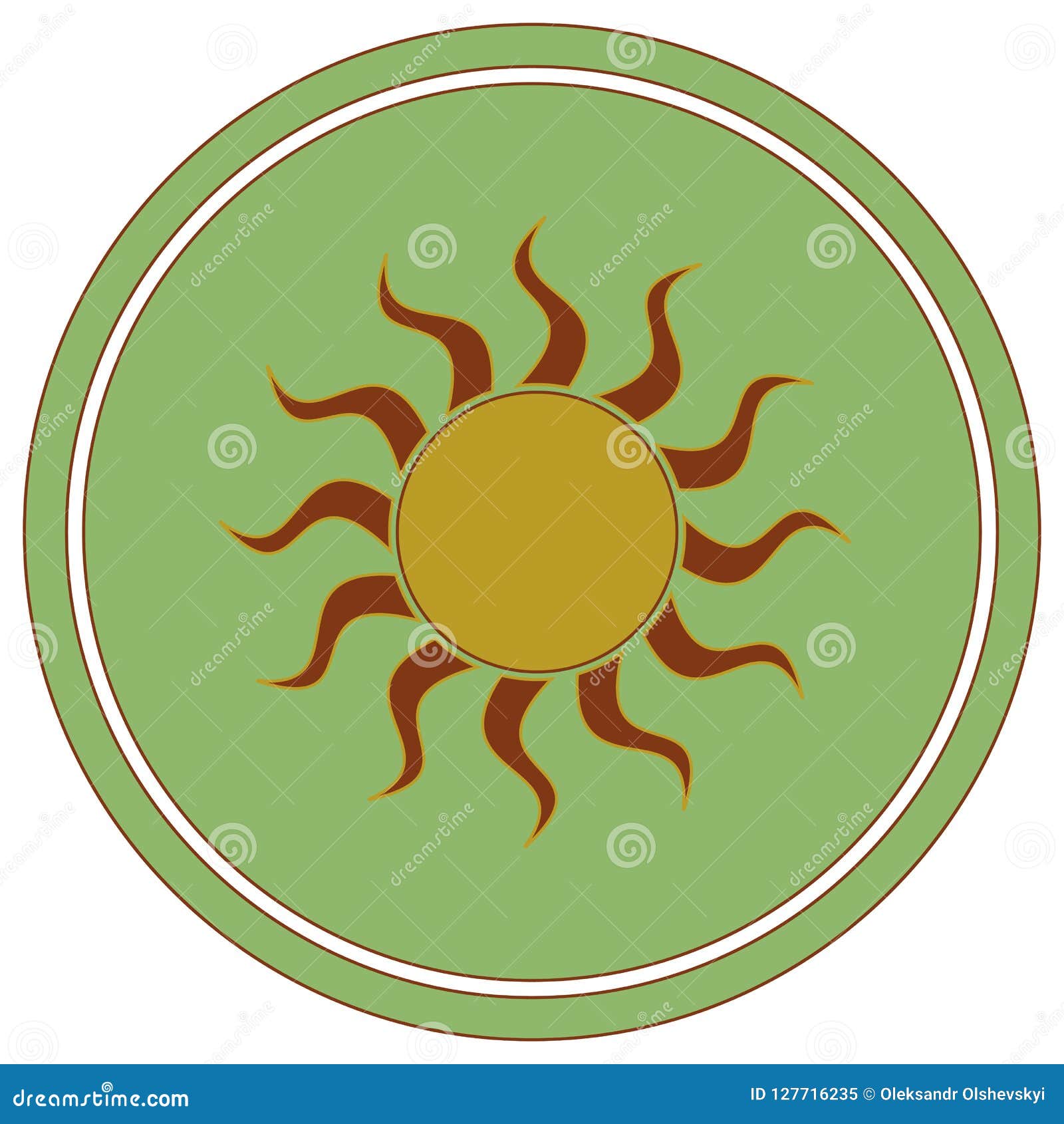 Sun stylized image icon stock vector. Illustration of element - 127716235