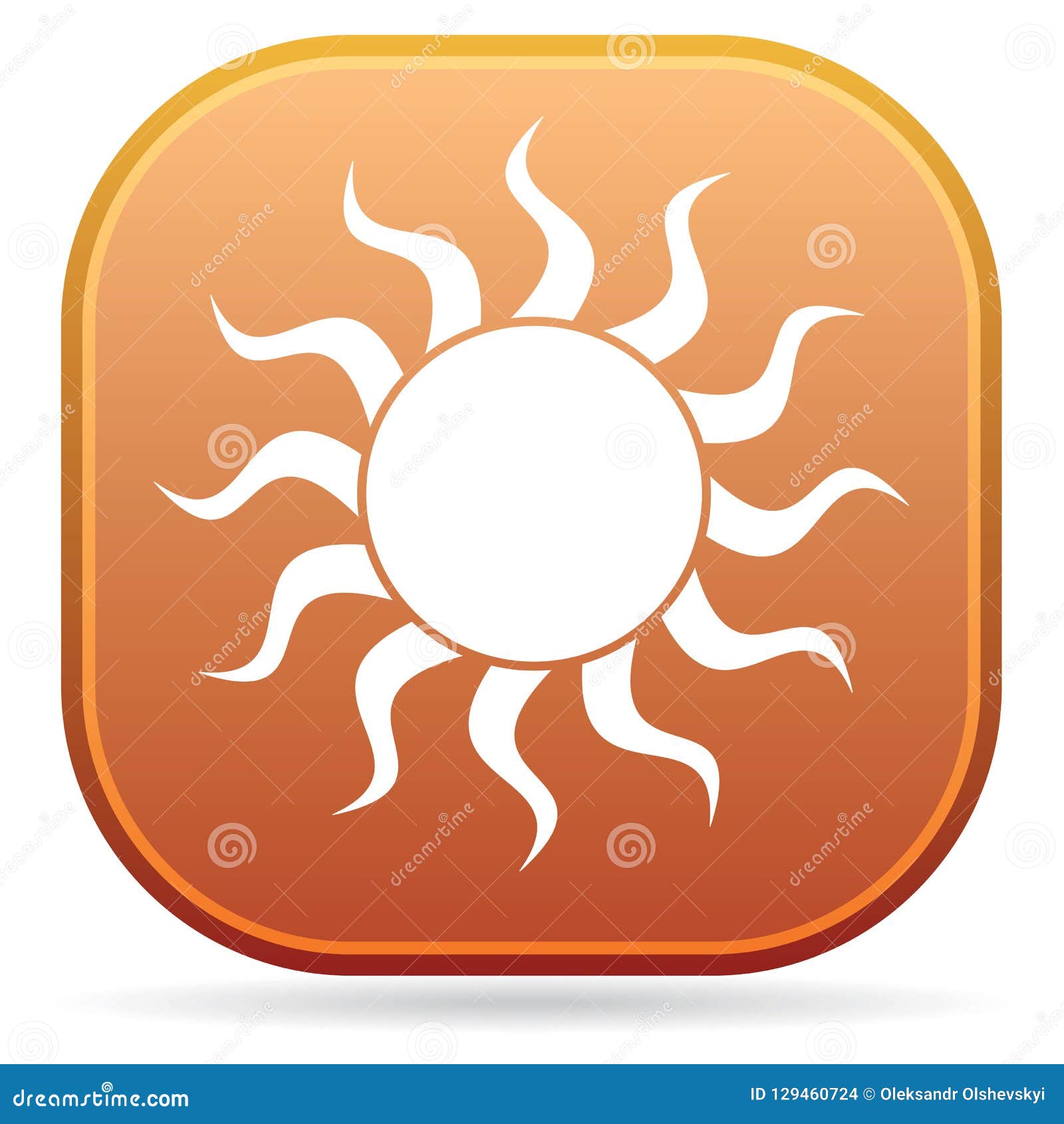 Sun stylized image icon stock vector. Illustration of grin - 129460724