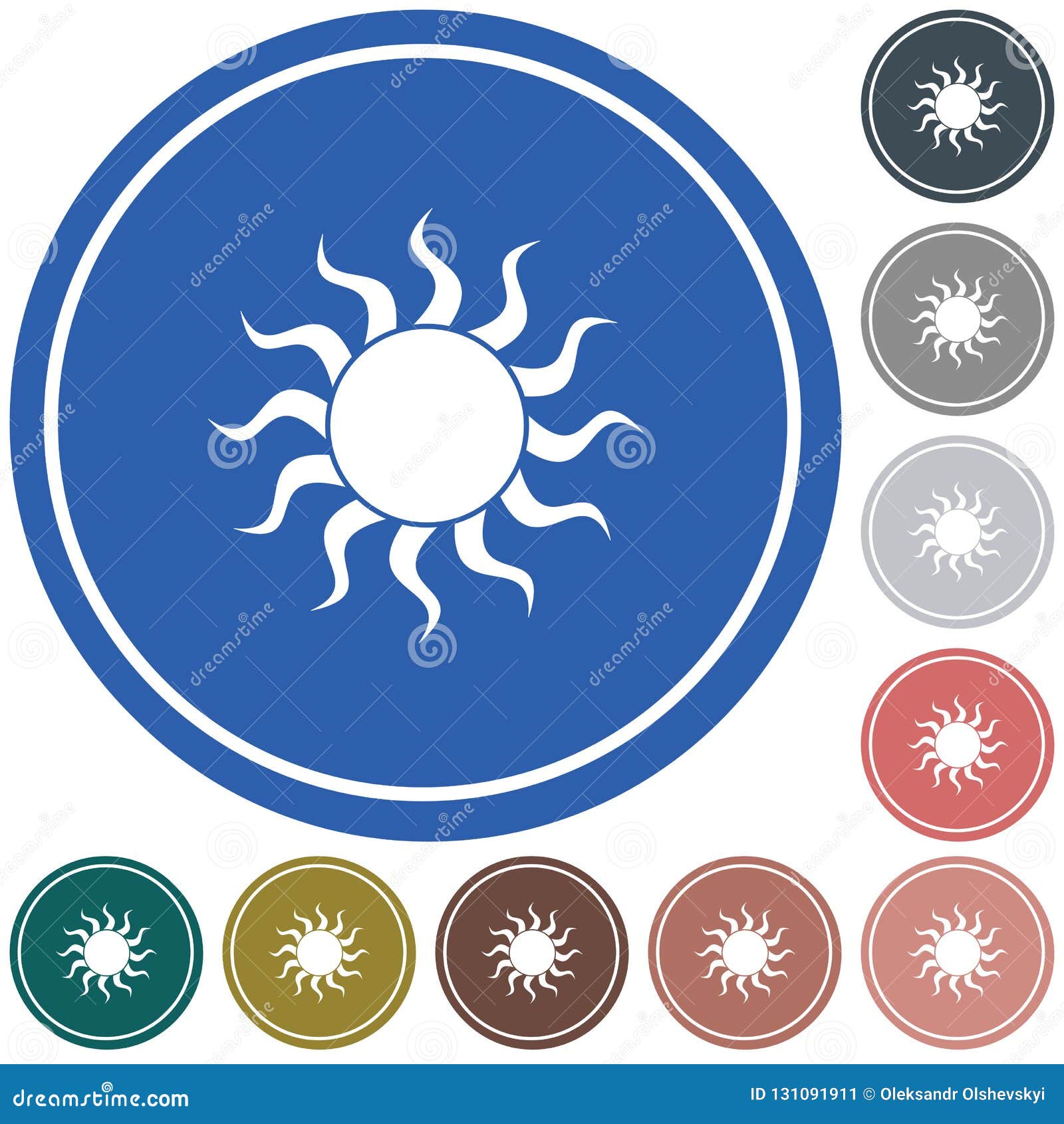 Sun stylized image icon stock vector. Illustration of cartoon - 131091911