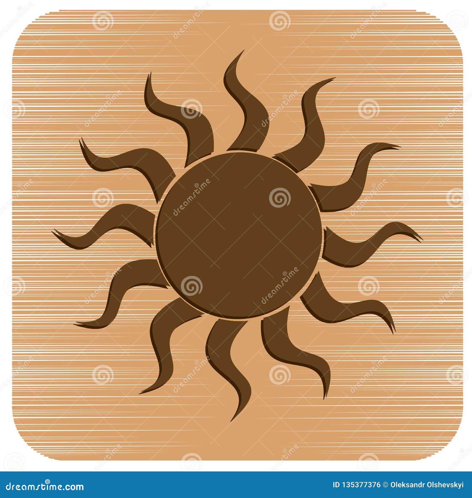 Sun stylized image icon stock vector. Illustration of background ...