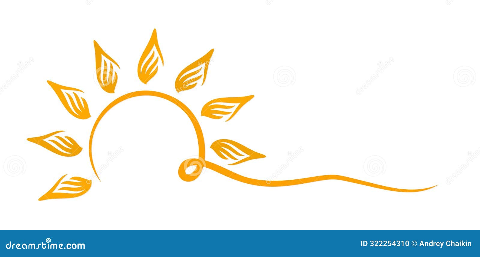 The sun stylized symbol. stock vector. Illustration of summer - 322254310