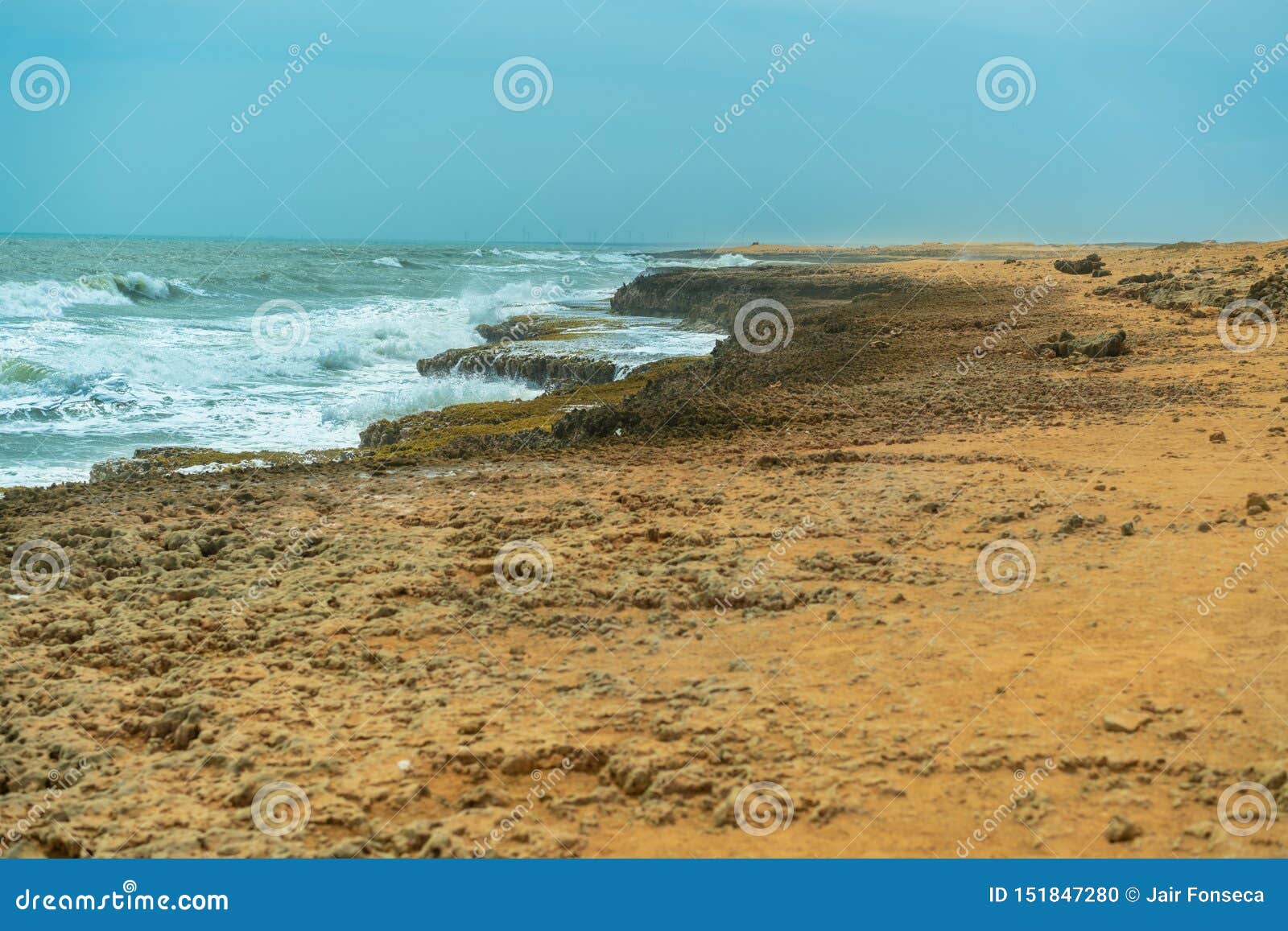 Sun of Summer Time on Sky and Sand of Beach, Landscape Stock Photo ...