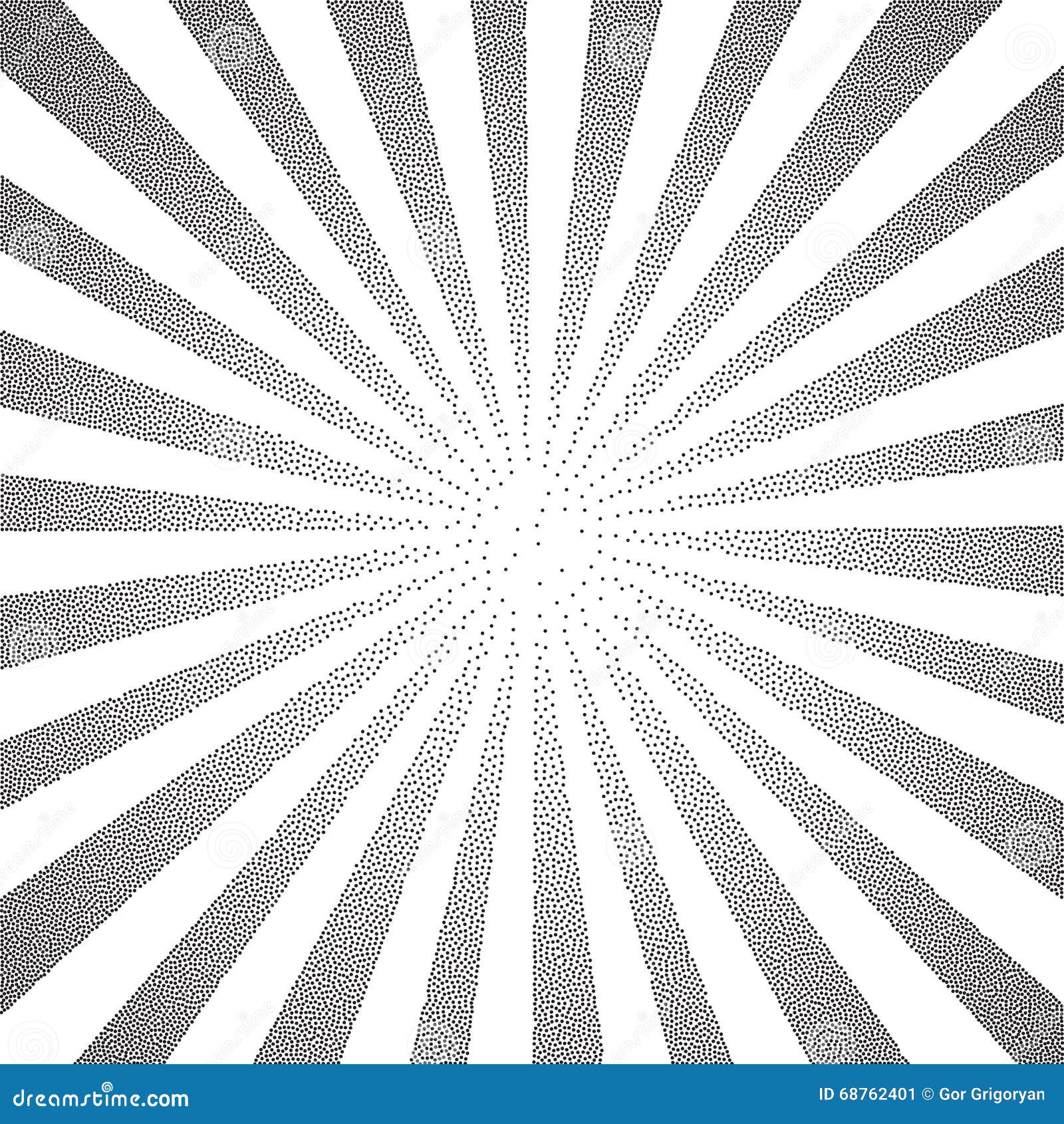 Sun Sunburst Pattern Made of Stipples Stock Vector - Illustration of ...